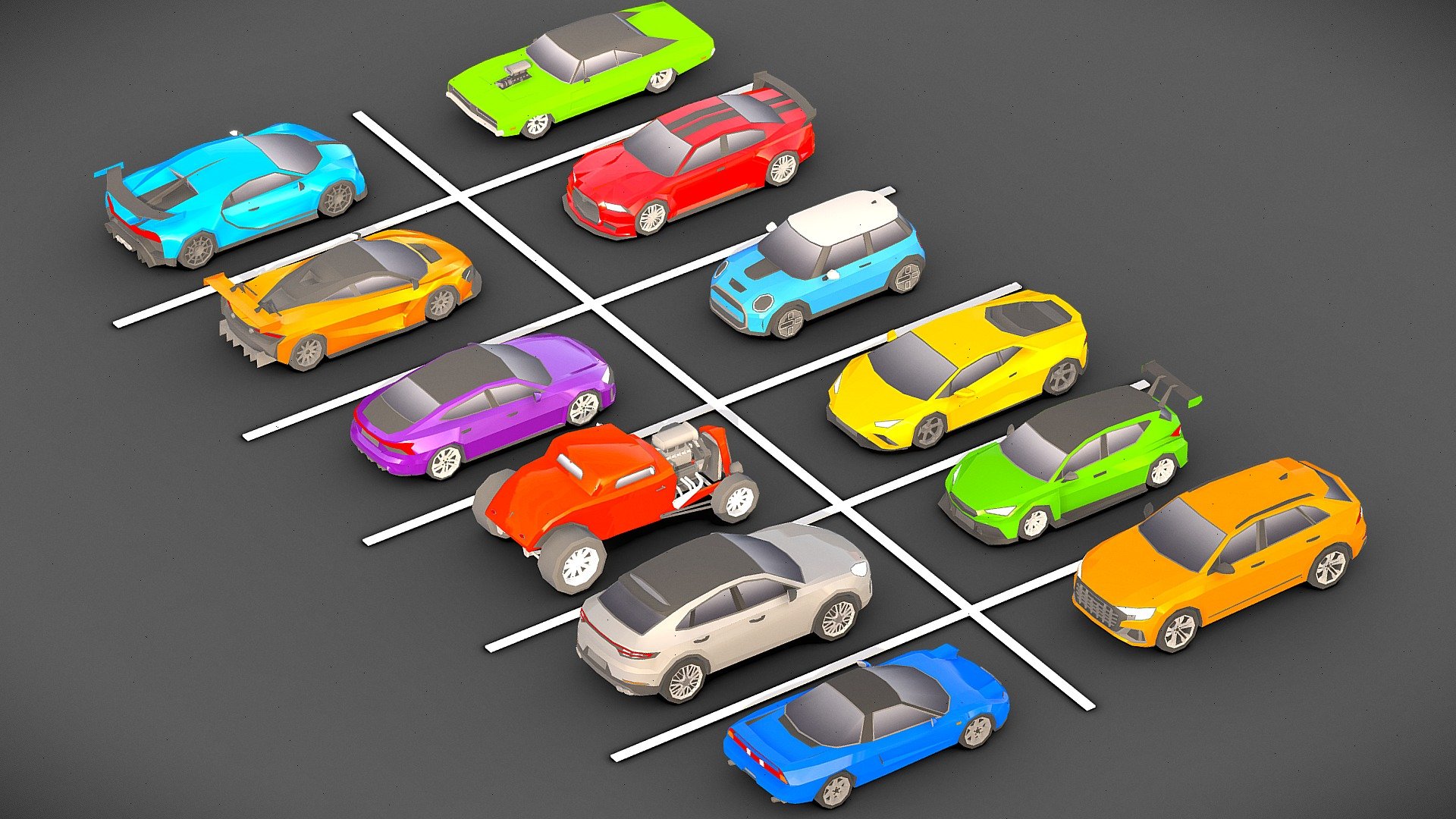 Low-poly Car Pack - 3D model by Sidra (@Sidramax) [f977e1a] - Sketchfab