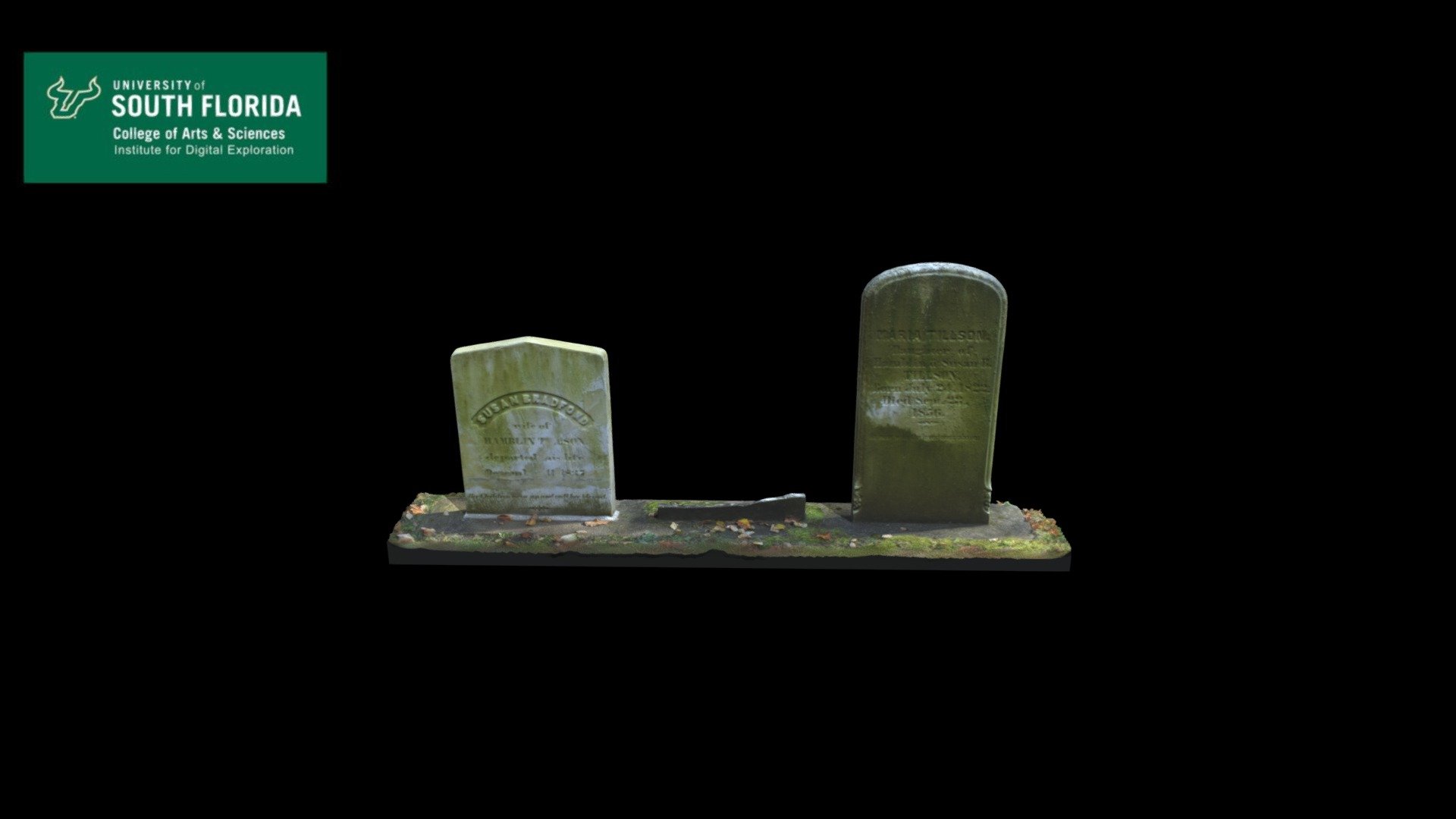 Tomb Stones of Susan B. Hamblin T & Maria T. - 3D model by USF ...