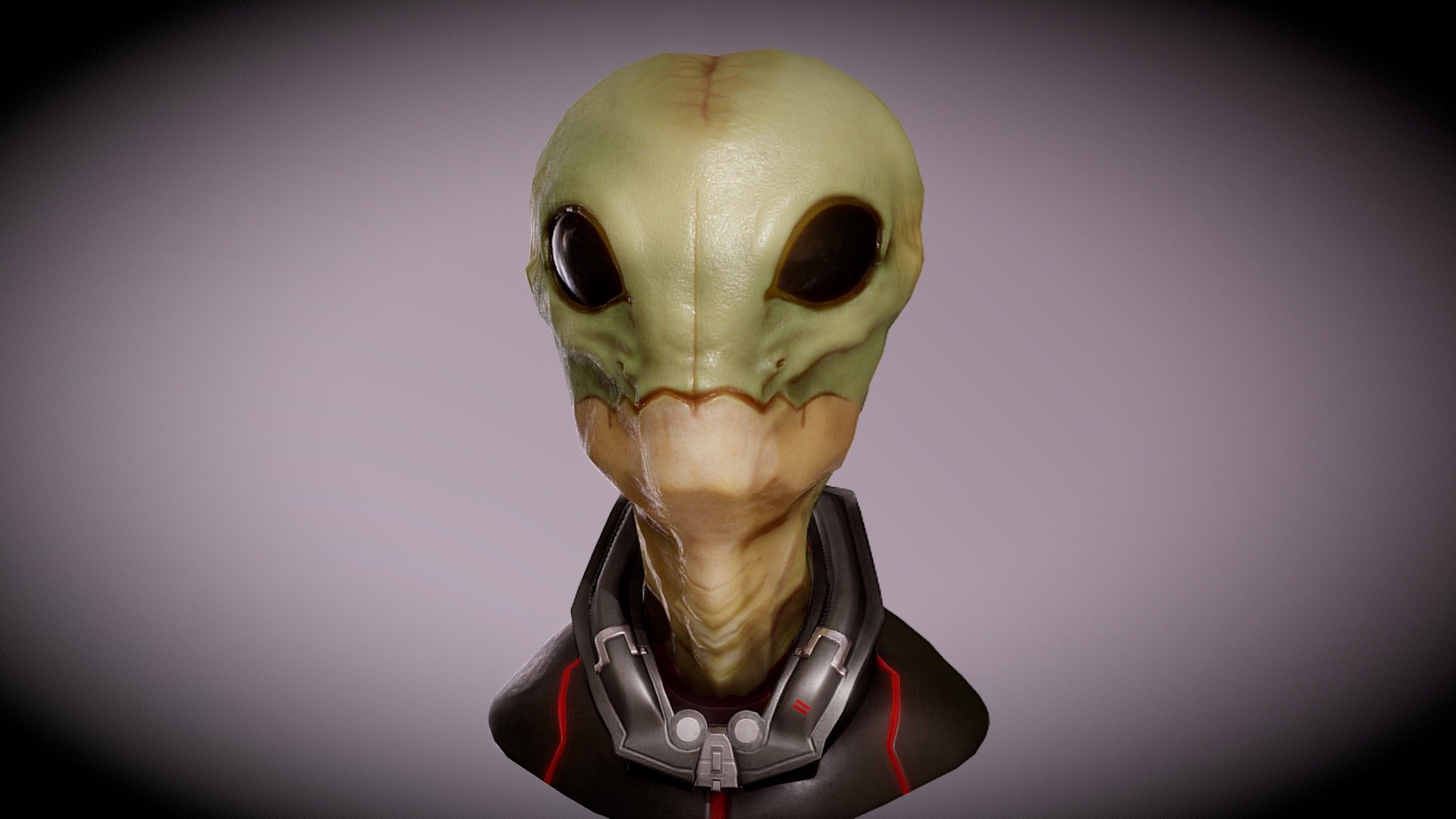 Alien Commander Bust - 3D model by obijohnkenobi [f9820ed] - Sketchfab
