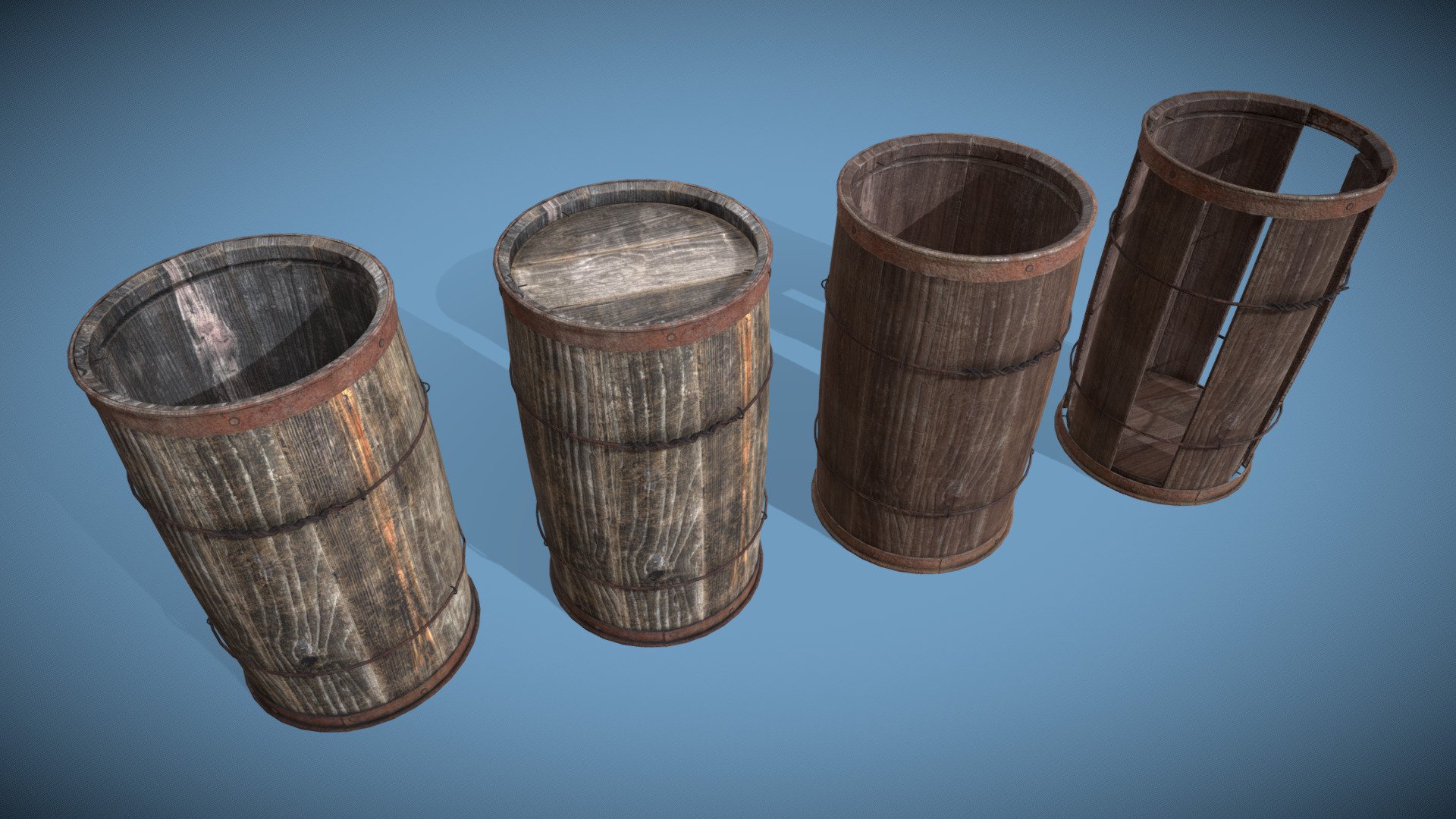 Crude Wooden Nail Barrels - Buy Royalty Free 3D model by Mad_Lobster ...
