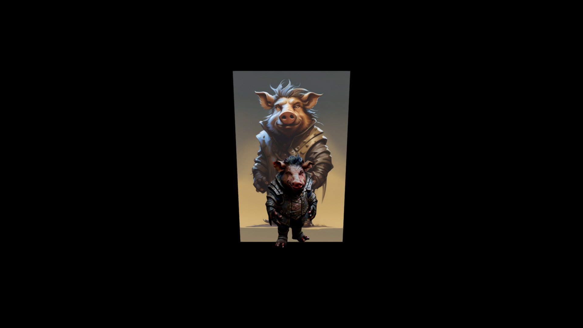 "A pig dressed as a medieval knight" A pig dr - Download Free 3D model ...