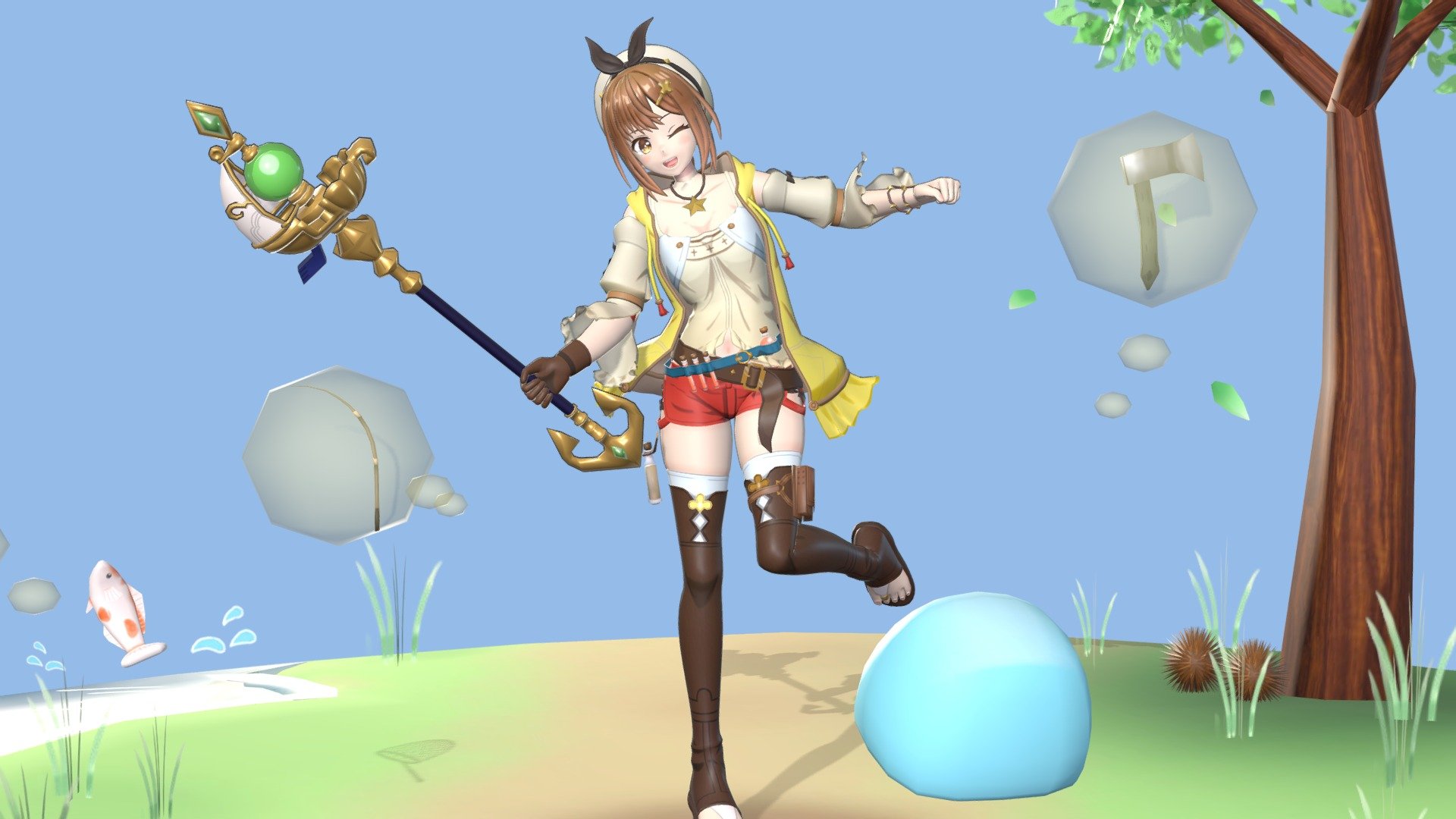 Ryza [Reisalin Stout] (Atelier Ryza) - 3D model by tarako_ko [f984116 ...