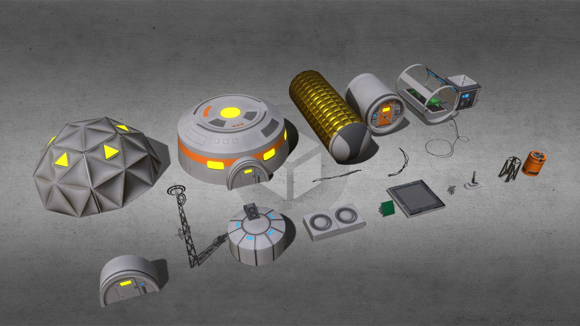 Mars Colony Building Modular Kit - 3D model by Aleksey Basinskiy ...