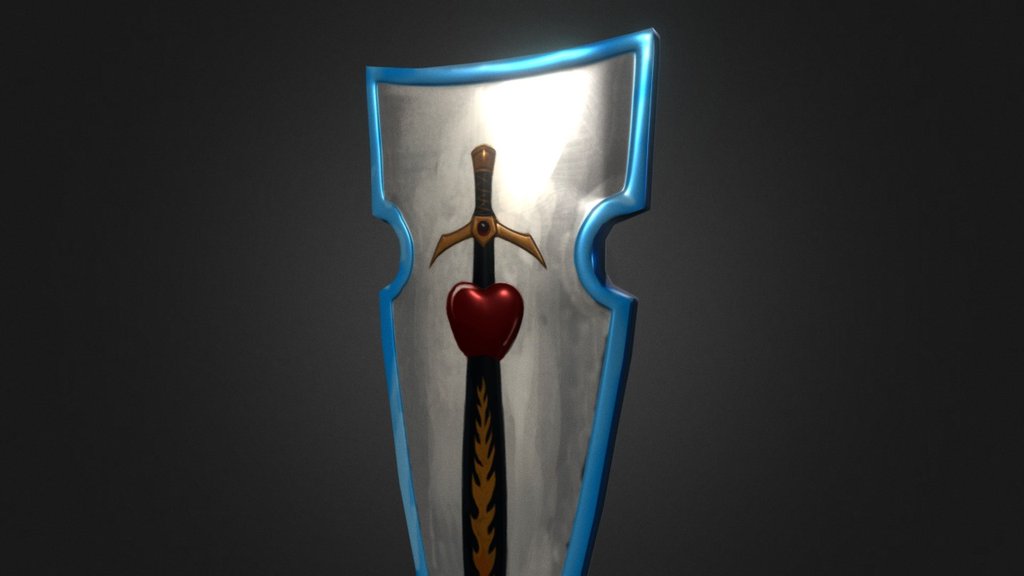 Simple shield (Low poly) - Download Free 3D model by zhezhela [f9856e4 ...