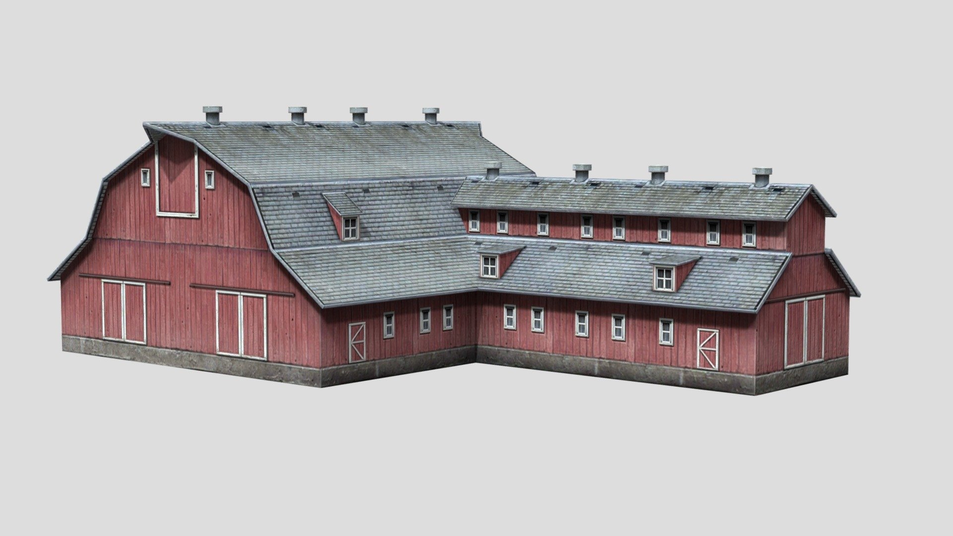 Barn House - Buy Royalty Free 3D model by luxe3dworld [f988517 ...