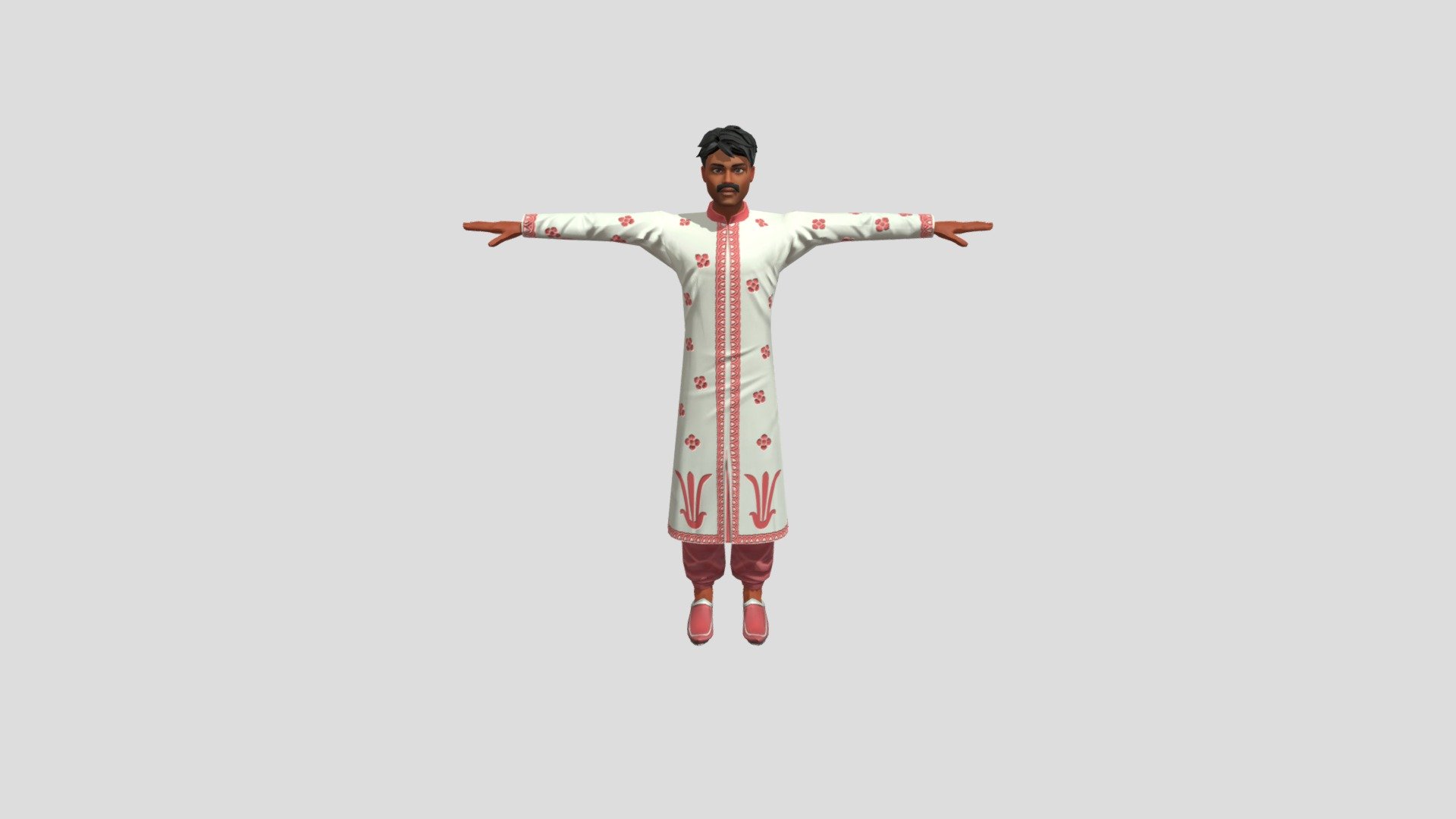 indian traditional wear - 3D model by Aashutosh Dabhade (@adabhade17 ...