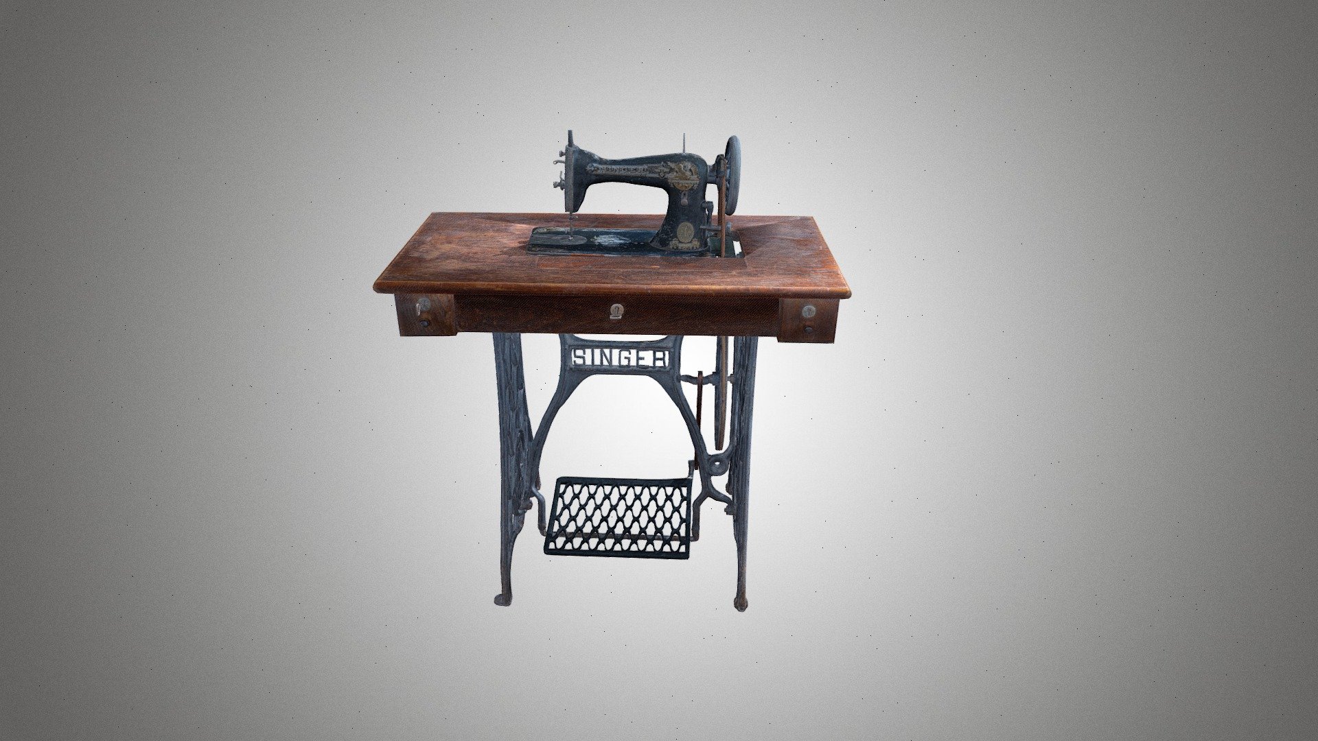 20. Машинка швейна «Singer» - 3D model by SKEIRON [f98eae2] - Sketchfab