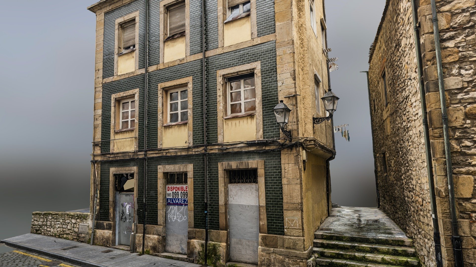 Closed building with stairs scan - Buy Royalty Free 3D model by Miguel ...