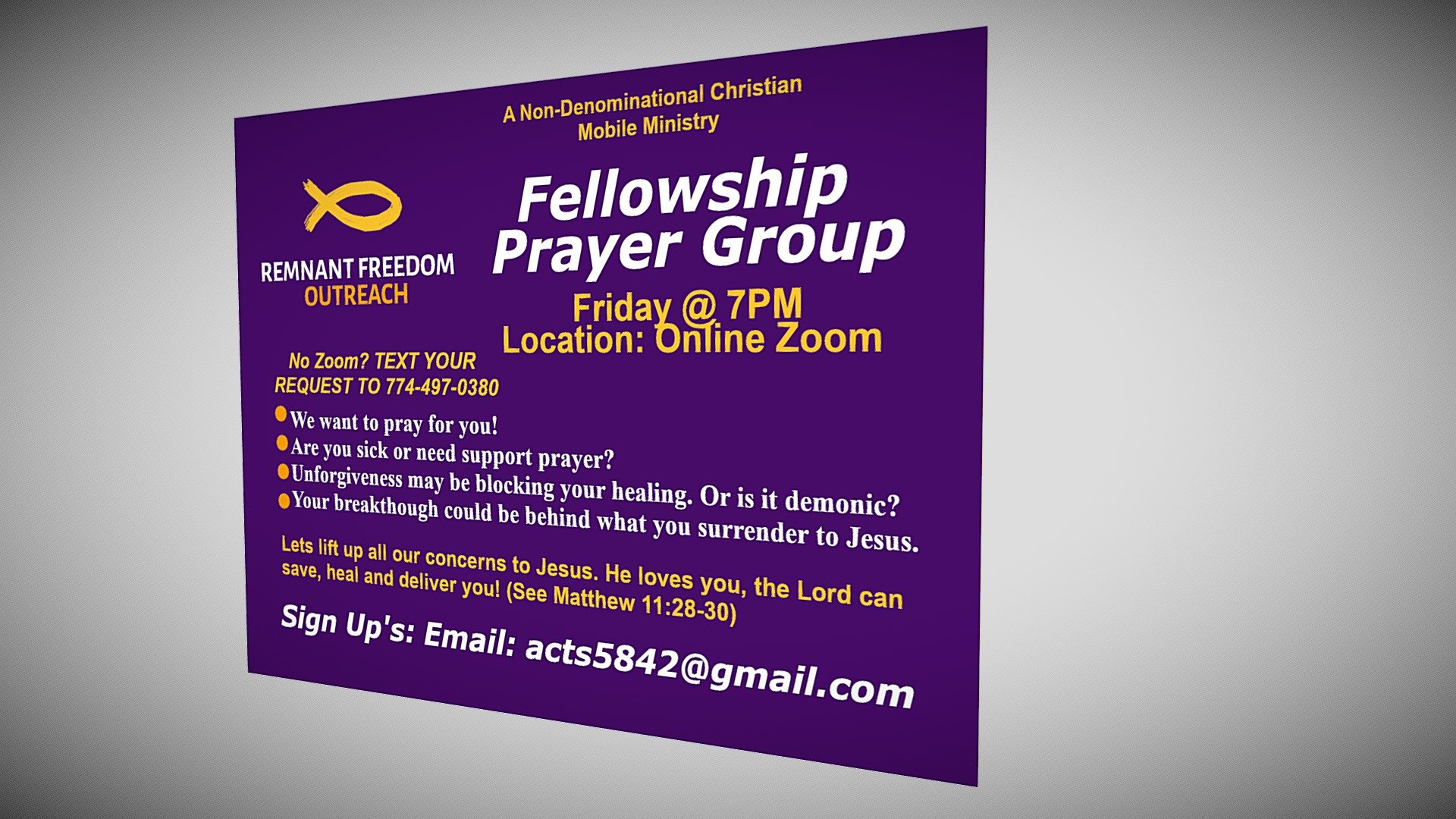 Fellowship Prayer Group Postcard - 3D model by Mathew MacCord ...