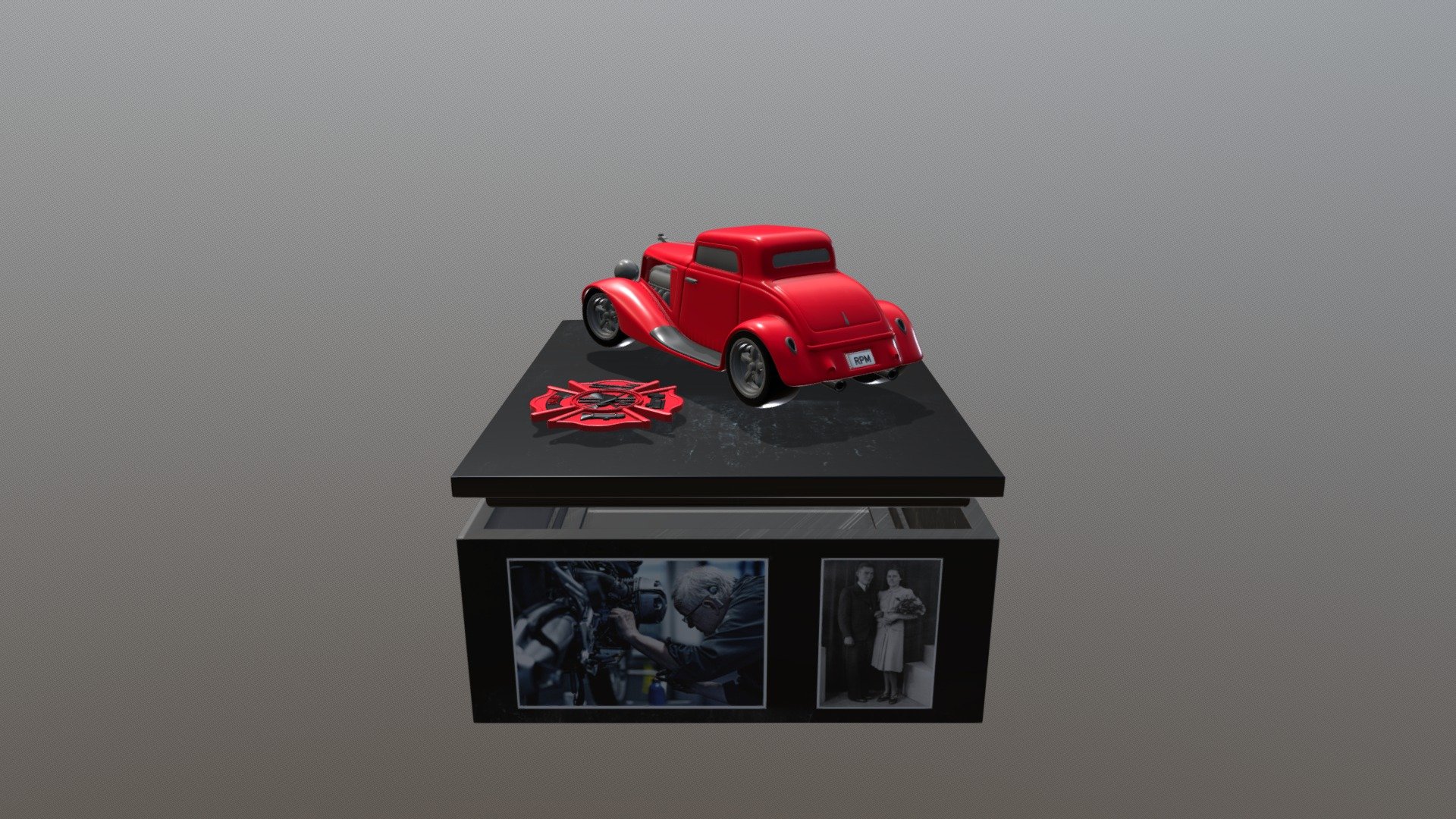 Hot Rod - Red - 3D model by eturnalmemorials [f994bf7] - Sketchfab