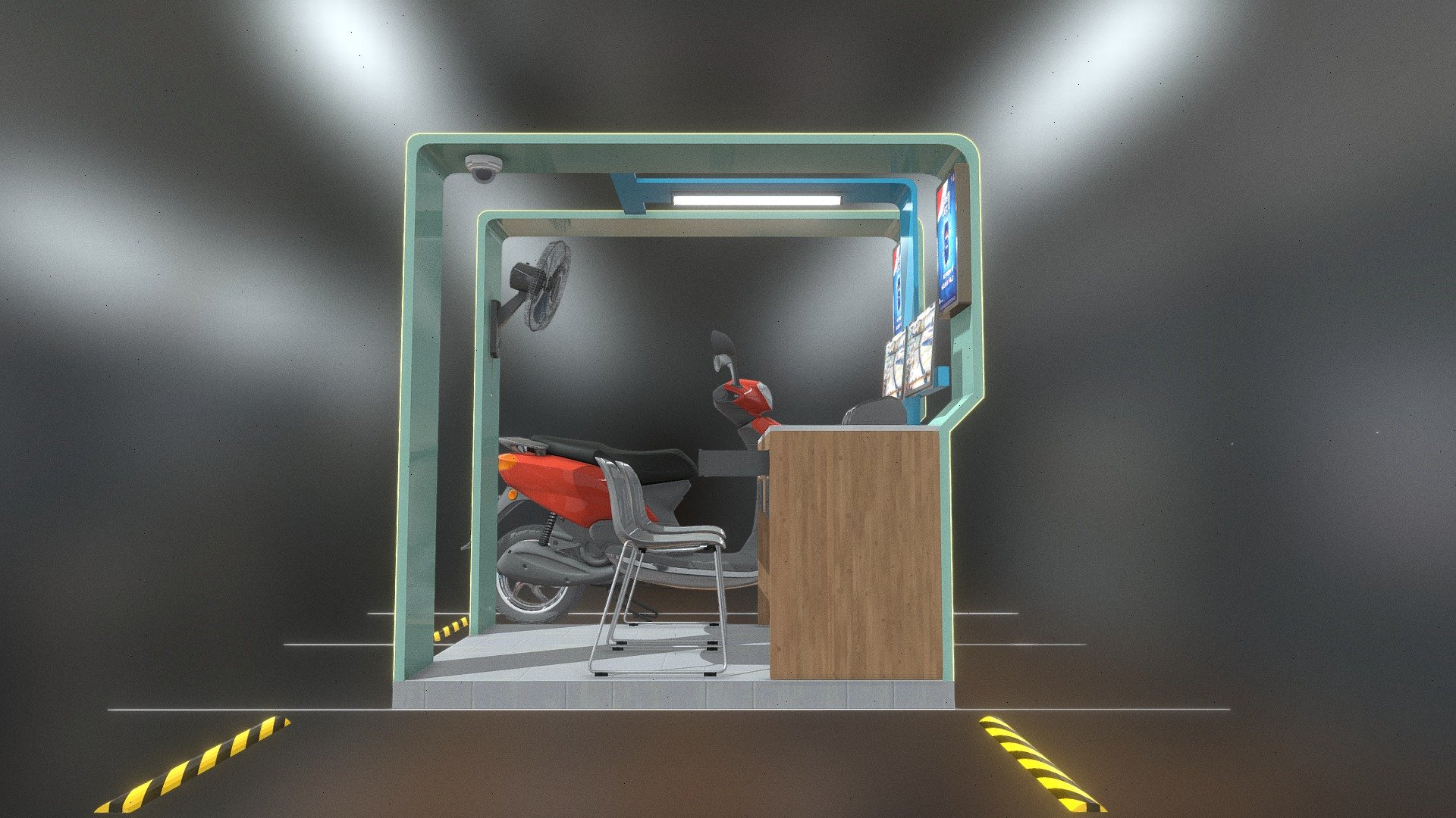 TCP Parking Block _Table Booth Option - 3D model by Nguyen Kha ...