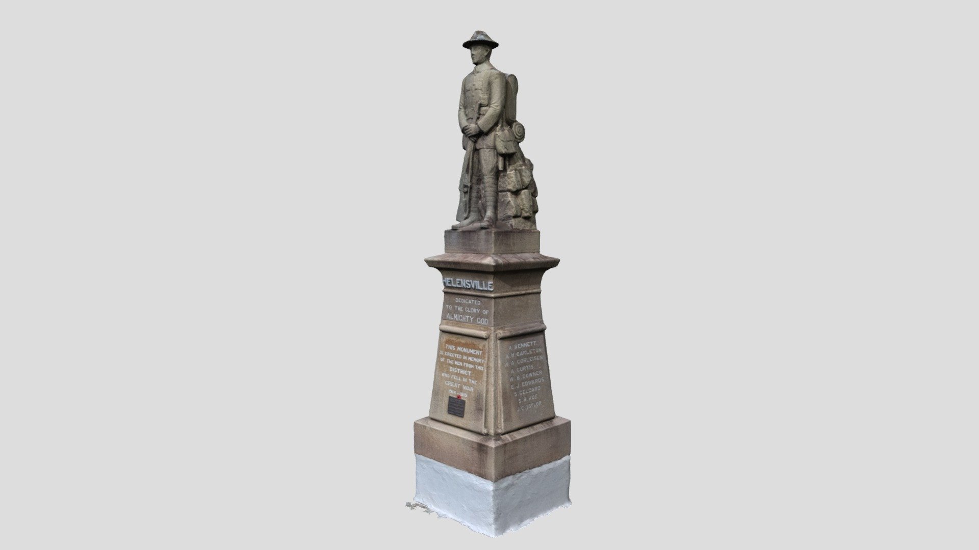 War Memorial, Parakai Reserve - 3D model by AucklandHeritageModelling ...