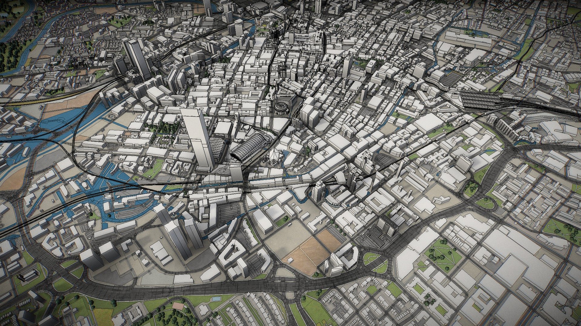 Manchester - 3D city model - Buy Royalty Free 3D model by 3D City ...