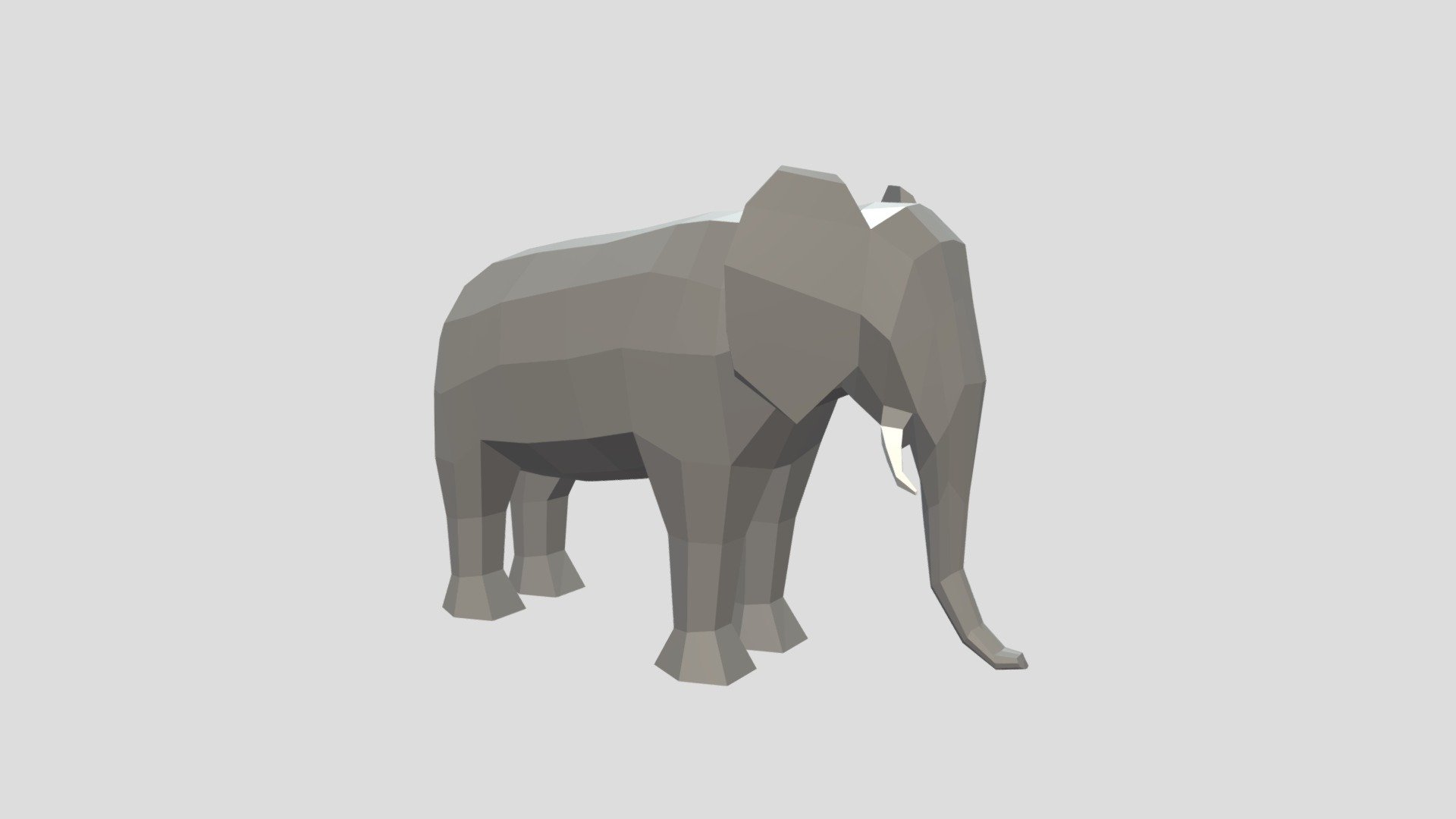 Low poly elephant - Download Free 3D model by ClydeXYZ [f999cd7 ...