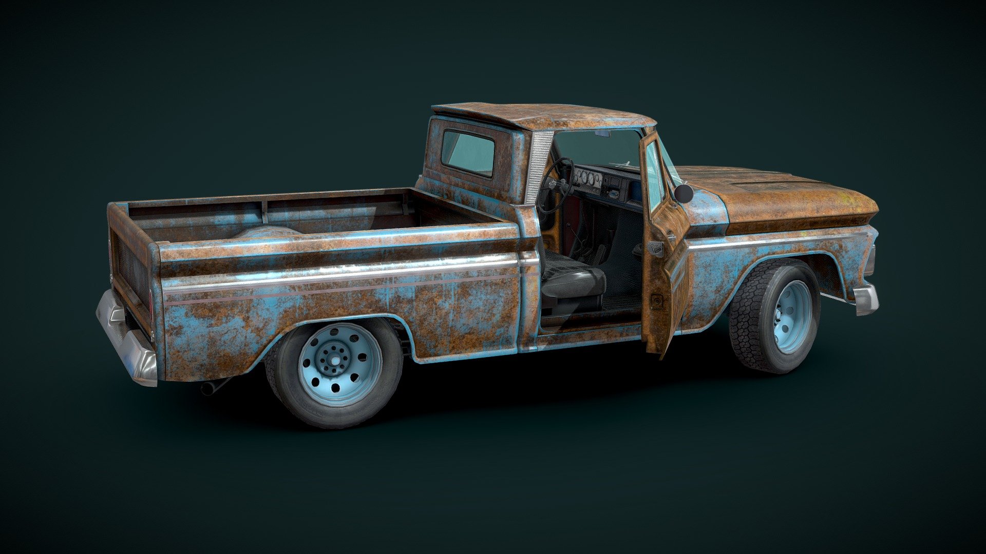 Pickup Truck Rust - 3D model by 3DViceStudio [f99c8b7] - Sketchfab