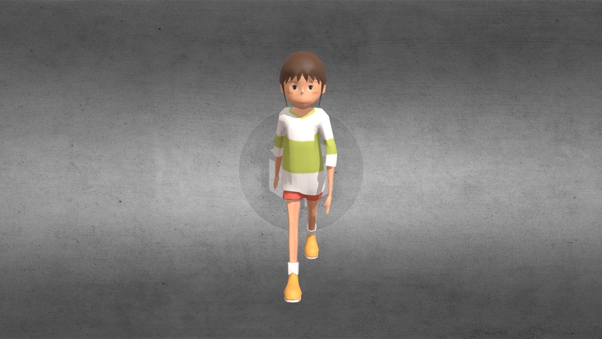 Chihiro Walk Animation - 3D model by Ghosty (@ruinraone) [f99ccf5 ...