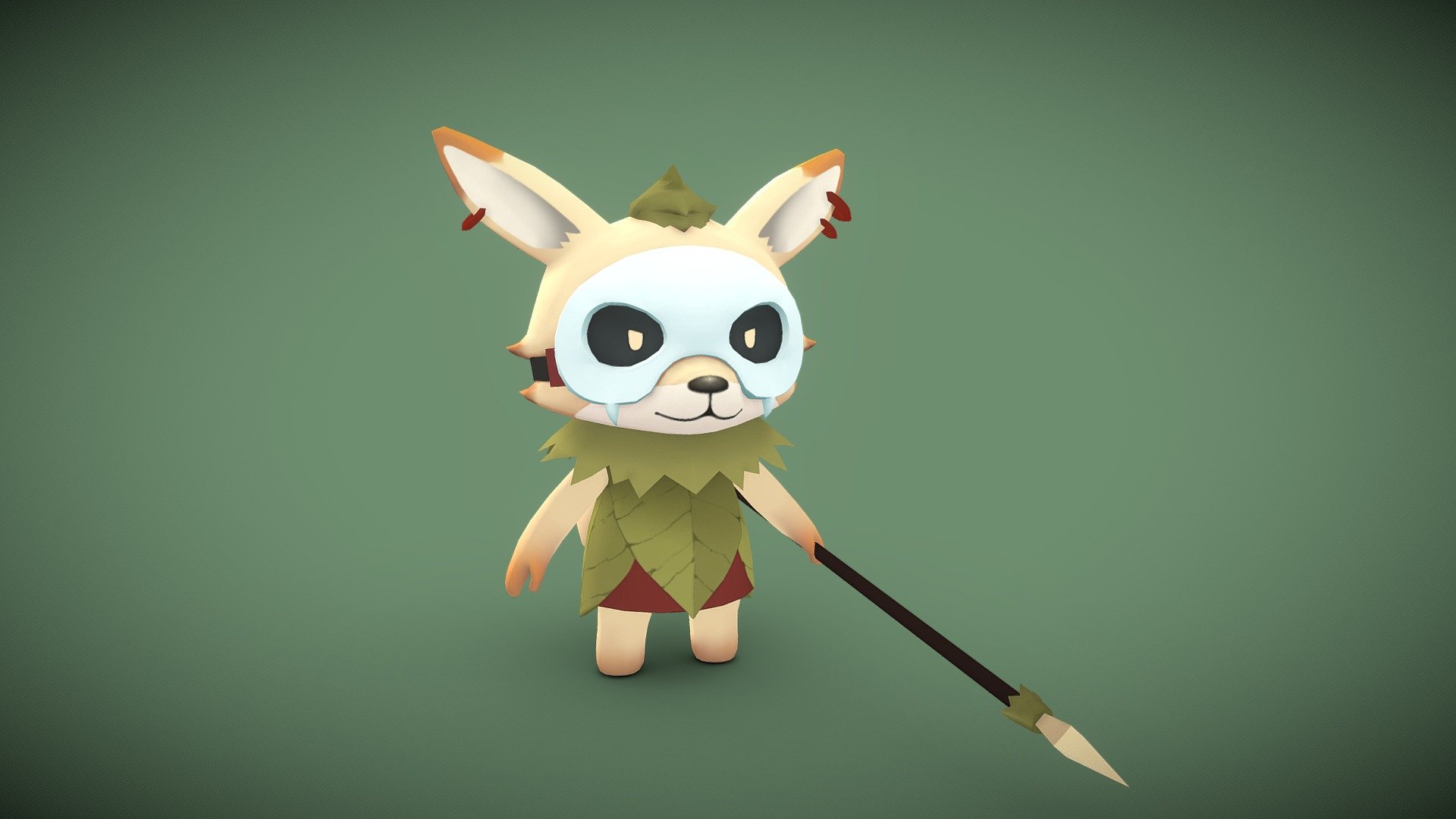 Foxmonster_handpainted - 3D model by neogools [f99d49f] - Sketchfab