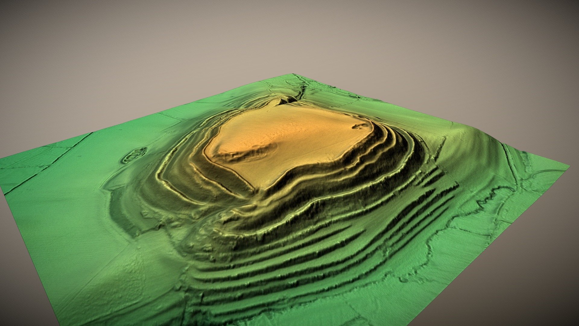 Cadbury Castle (United Kingdom) - Download Free 3D model by Hillforts ...