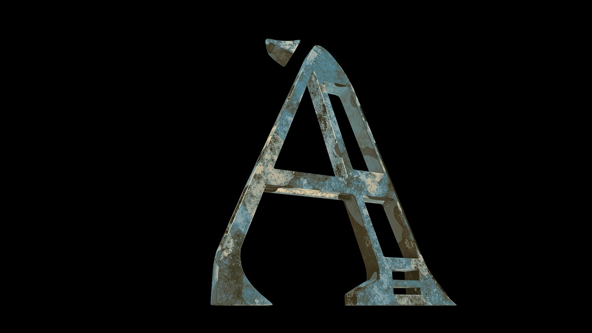 Letter A (High Poly) - 3D model by stoutfella [f9a620e] - Sketchfab