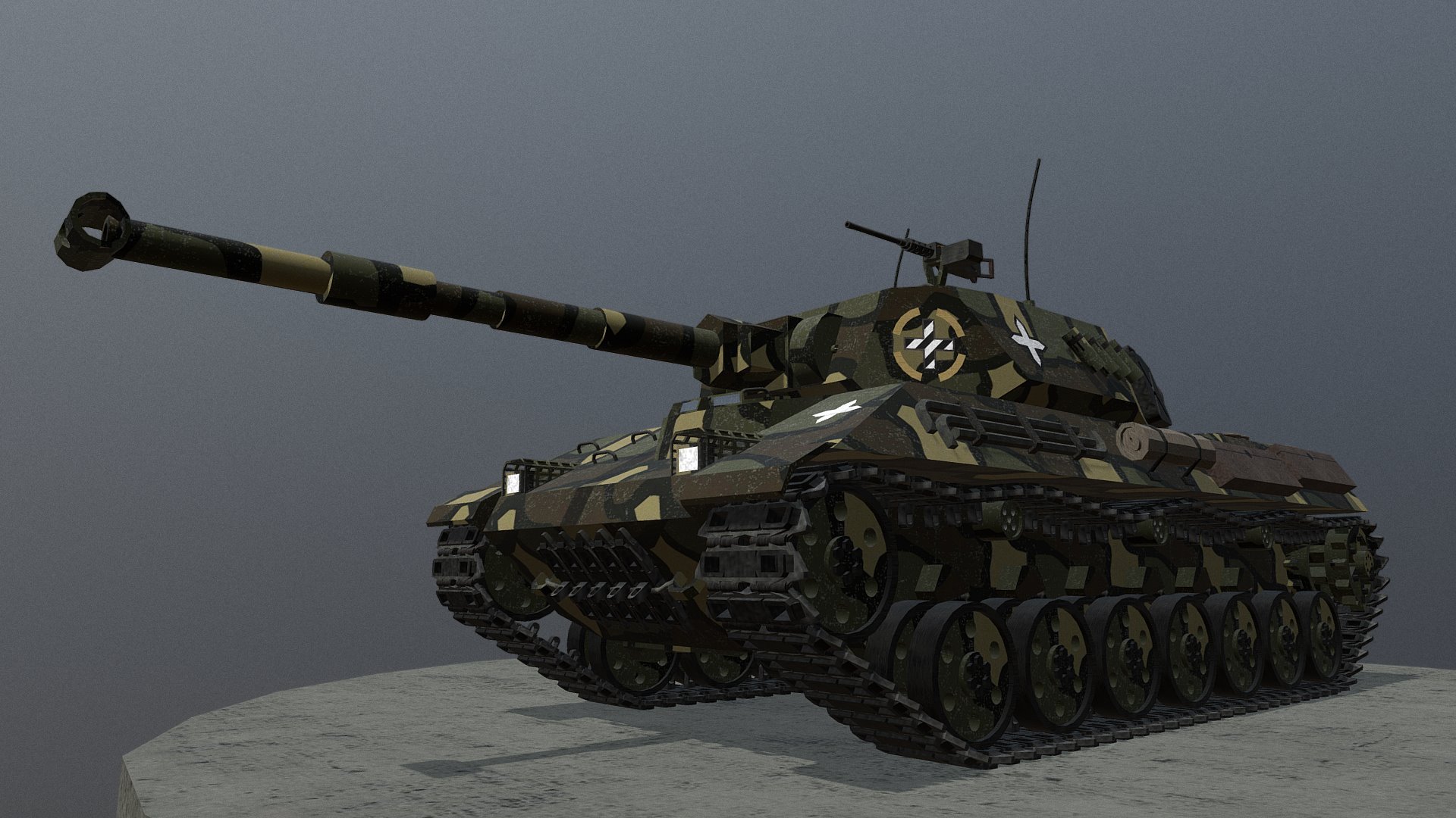 Large Light Tank Prototype - 3D model by djhiz [f9a6613] - Sketchfab
