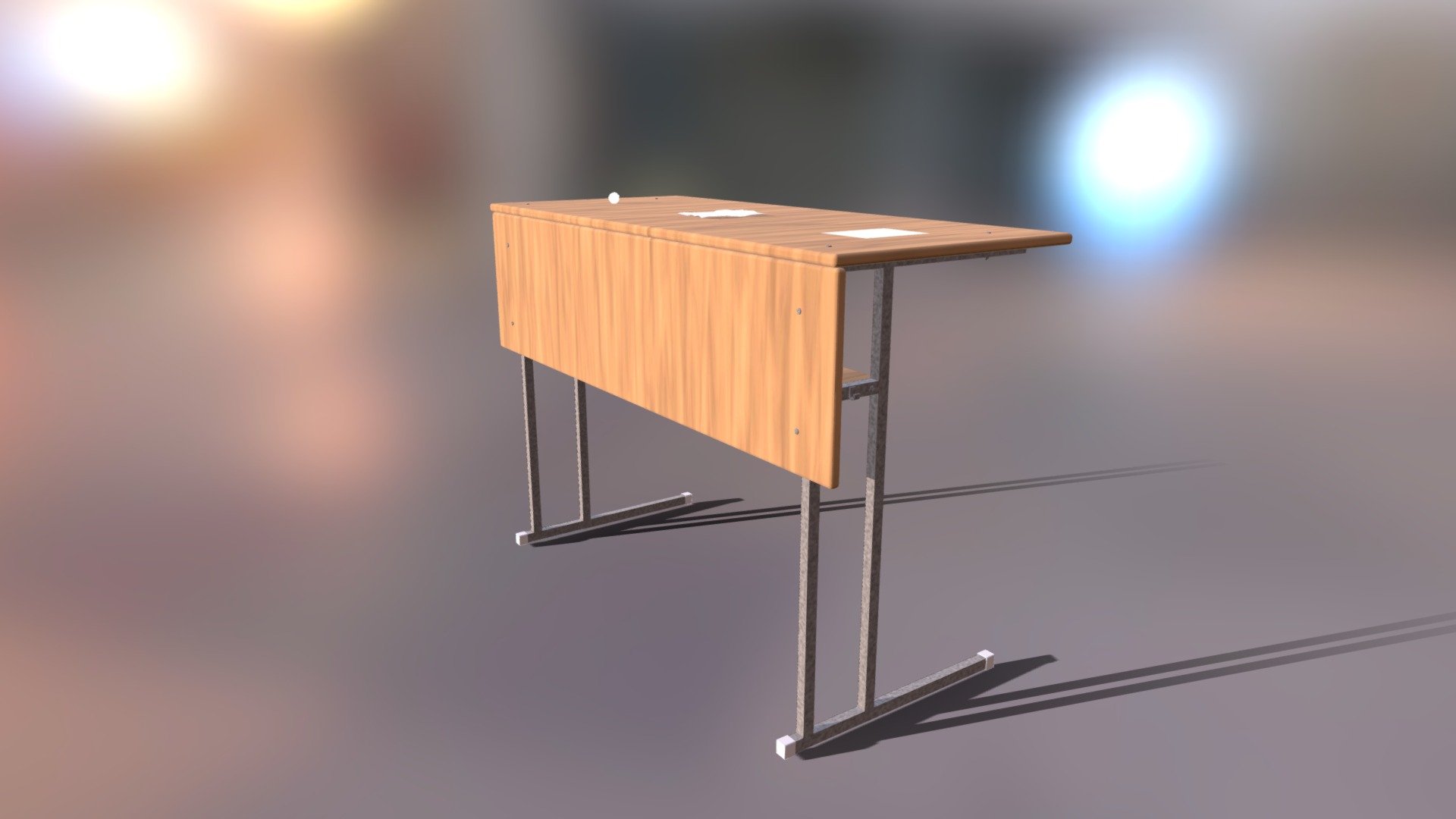 School Desk - Download Free 3D model by Vishchun [f9a7217] - Sketchfab