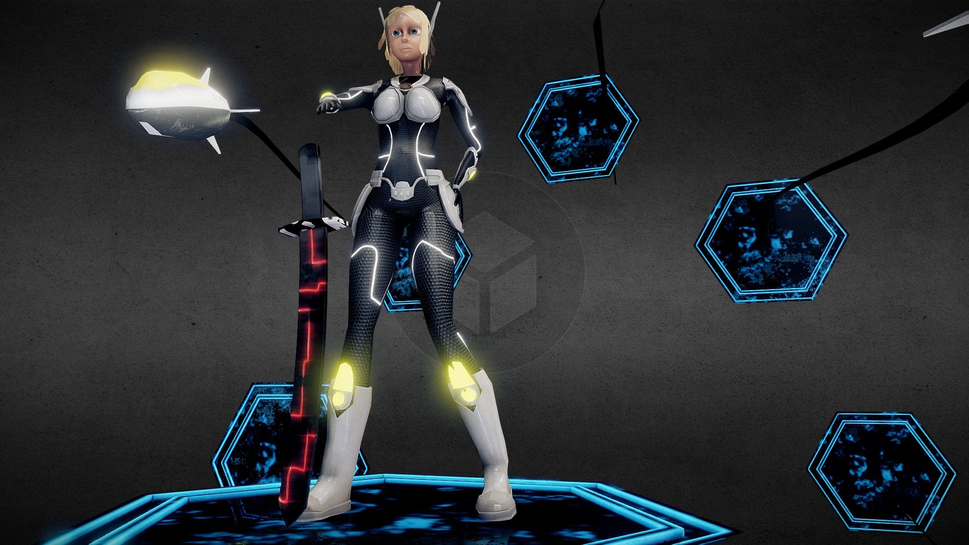 Sky Striker Mecha - 3D model by DanielC87 (@3d.danielc87) [f9aa8d7 ...