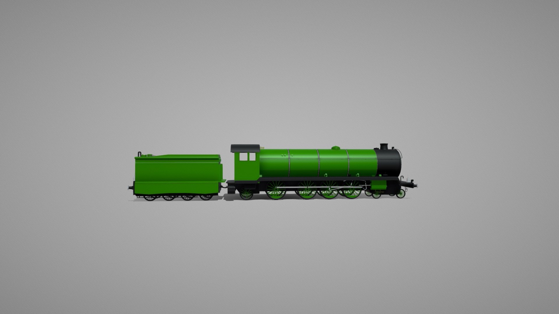 cartoon steam train - 3D model by BenRooke (@BenRookw) [f9ad570 ...
