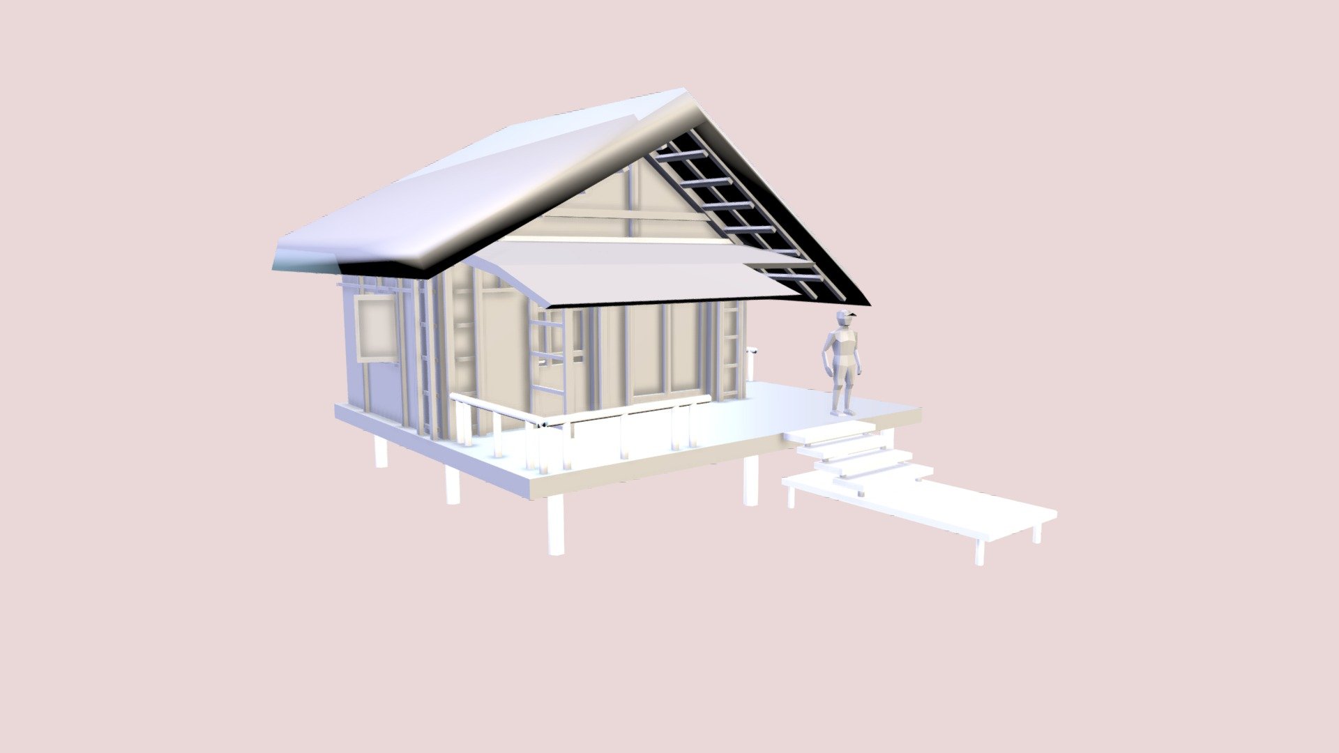 By the ocean - House model - 3D model by Amelie.shn [f9b300a] - Sketchfab