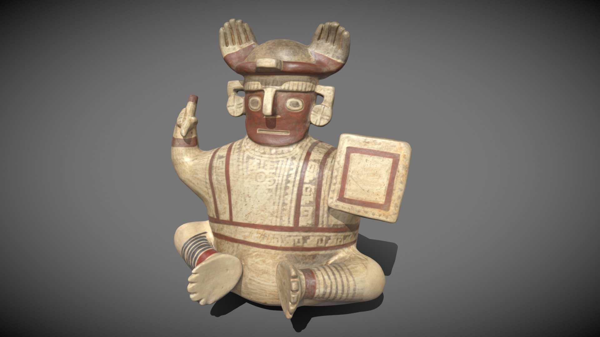 Cerámica Guerrero - Cultura Recuay - 3D model by Pedro Monzón 3D ...