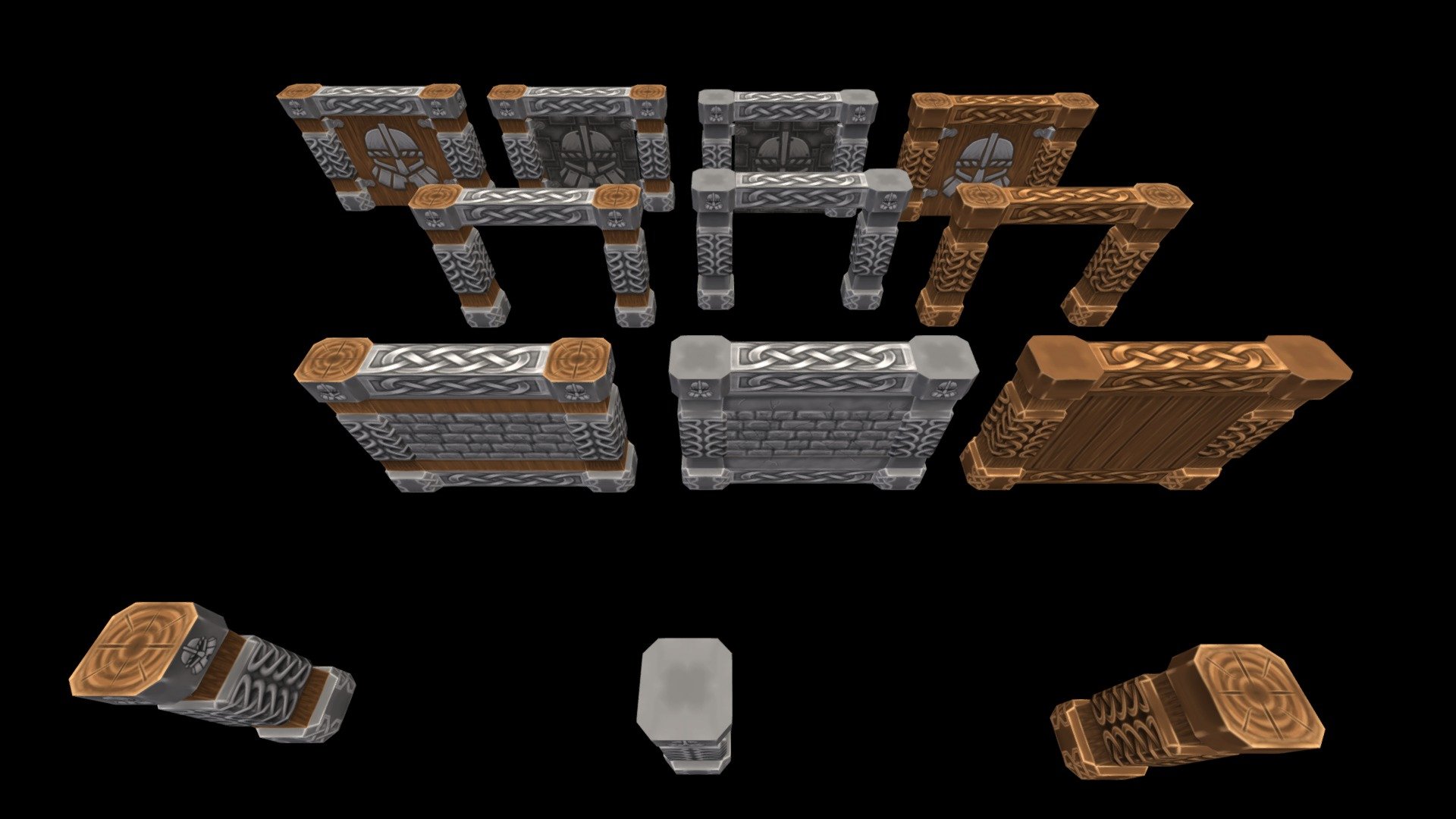 Dwarven style modular handpainted parts - 3D model by SvalandGame ...