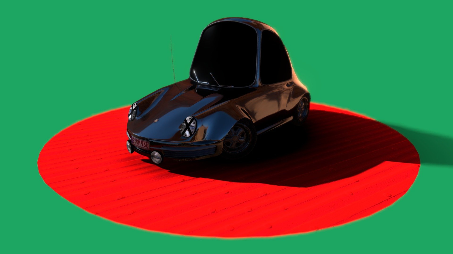Porsche 911 turbo free cartoon - Download Free 3D model by DEDROX ...