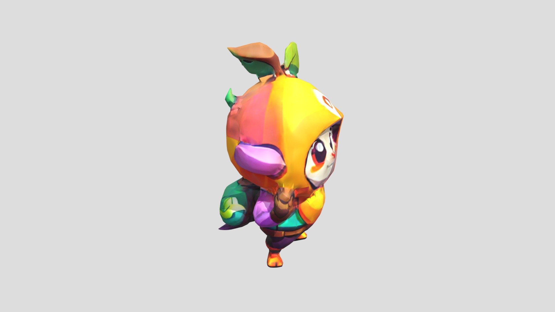 A character illustration of a fruit character we - Download Free 3D ...