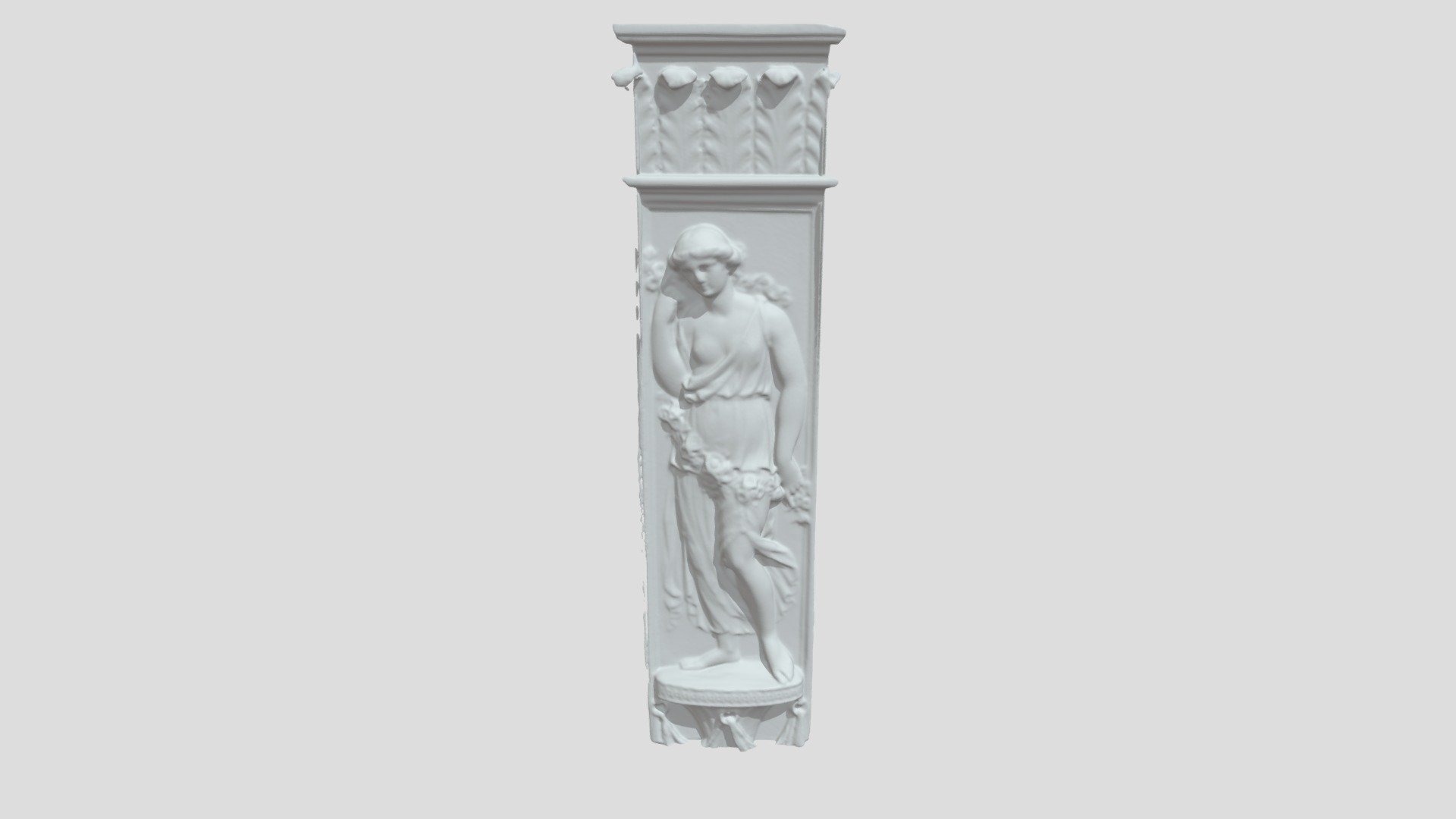 Scan 15 Fireplace Statue Left - printable - Download Free 3D model by ...