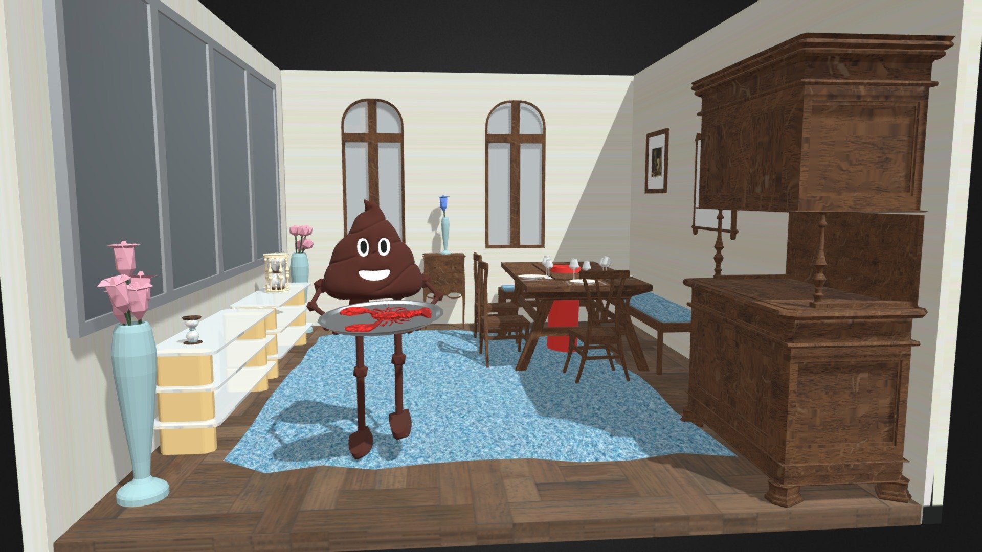 M. Caca - Salle à manger - 3D model by SeleneBleue [f9beb1b] - Sketchfab