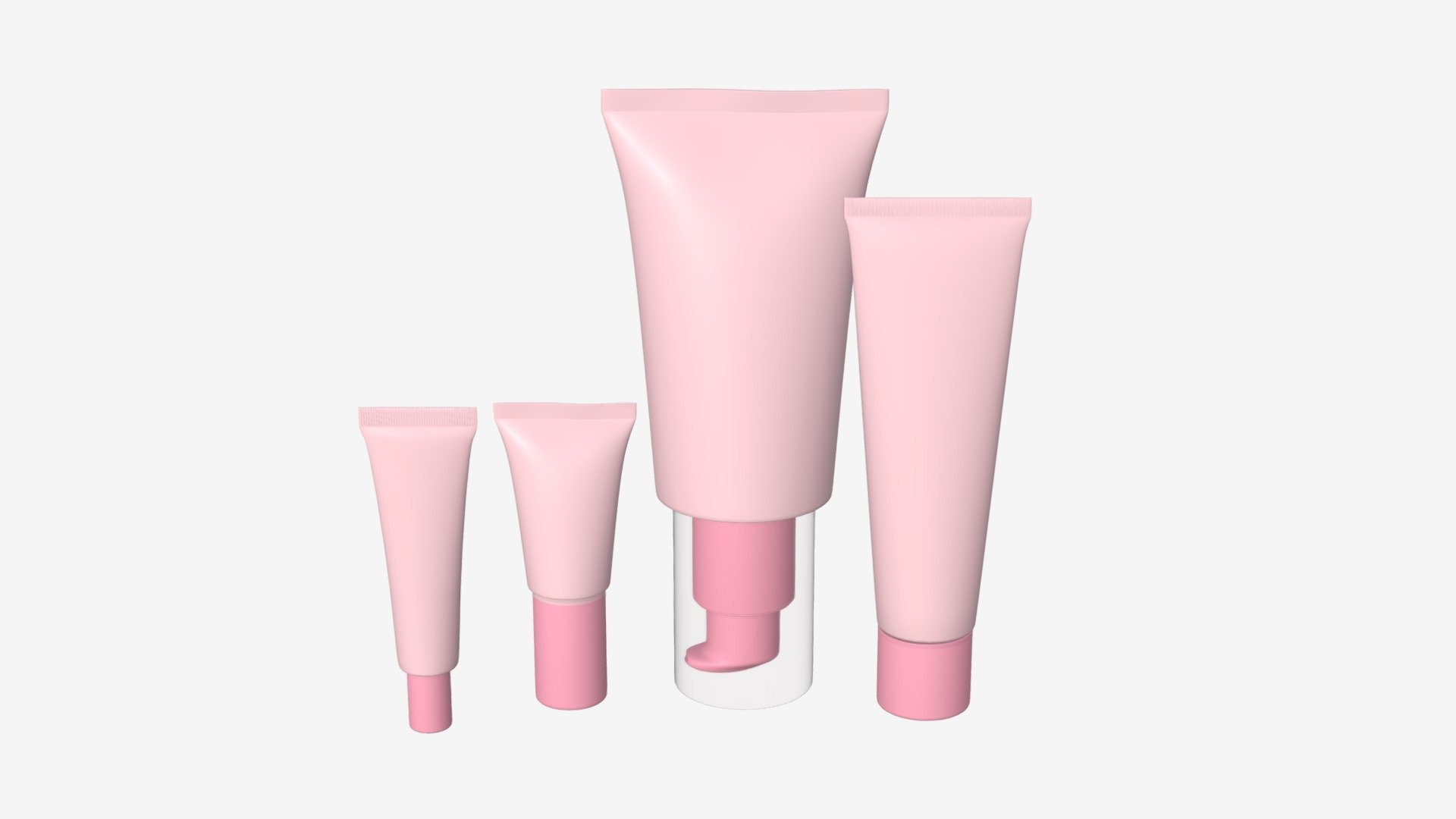 Cosmetics tube set 02 mockup - Buy Royalty Free 3D model by HQ3DMOD ...