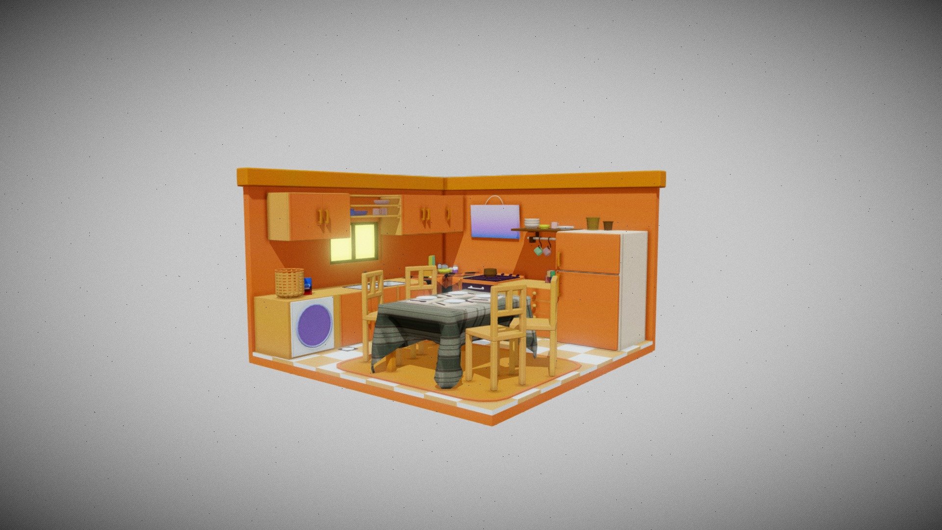 Isometric Kitchen Room RM - Download Free 3D model by dustin.tuong ...