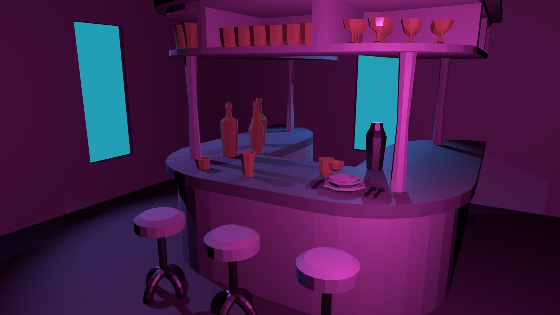 Colorful Bar - 3D model by gabivthobias [f9c420c] - Sketchfab