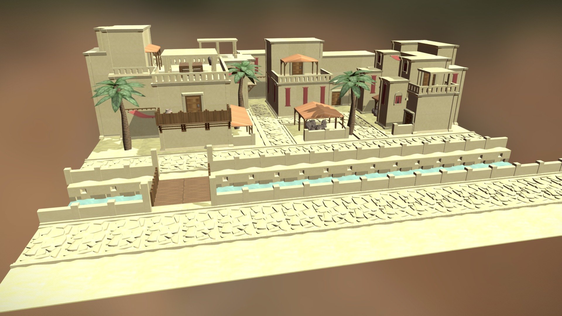 Desert Town Kit - 3D model by Leonados [f9cbee4] - Sketchfab