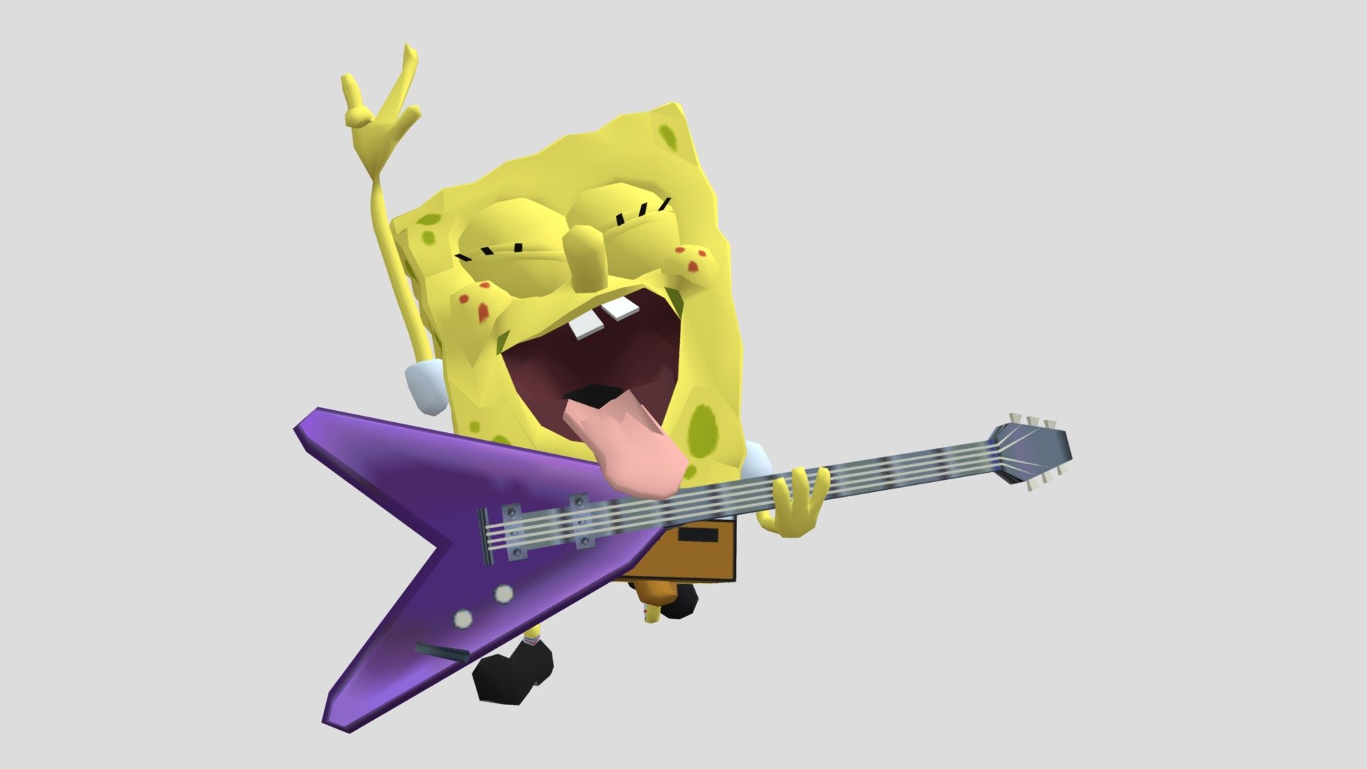 TSSM - SpongeBob Attack Guiter Purple - Download Free 3D model by SMF ...