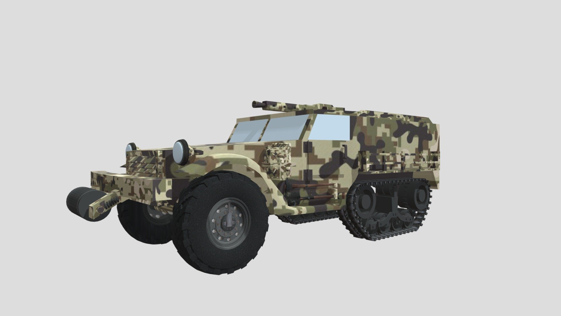Half Track Vehicle MG - Download Free 3D model by gogiart (@agt14032013 ...