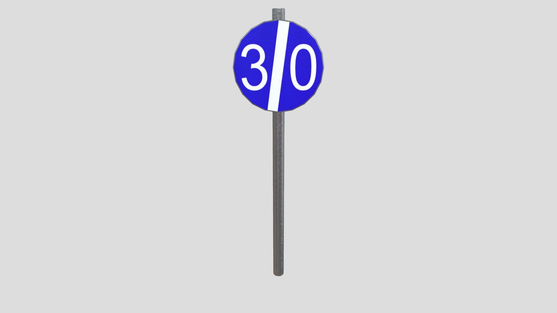 Minimum speed 30 finishes traffic sign - Download Free 3D model by ...