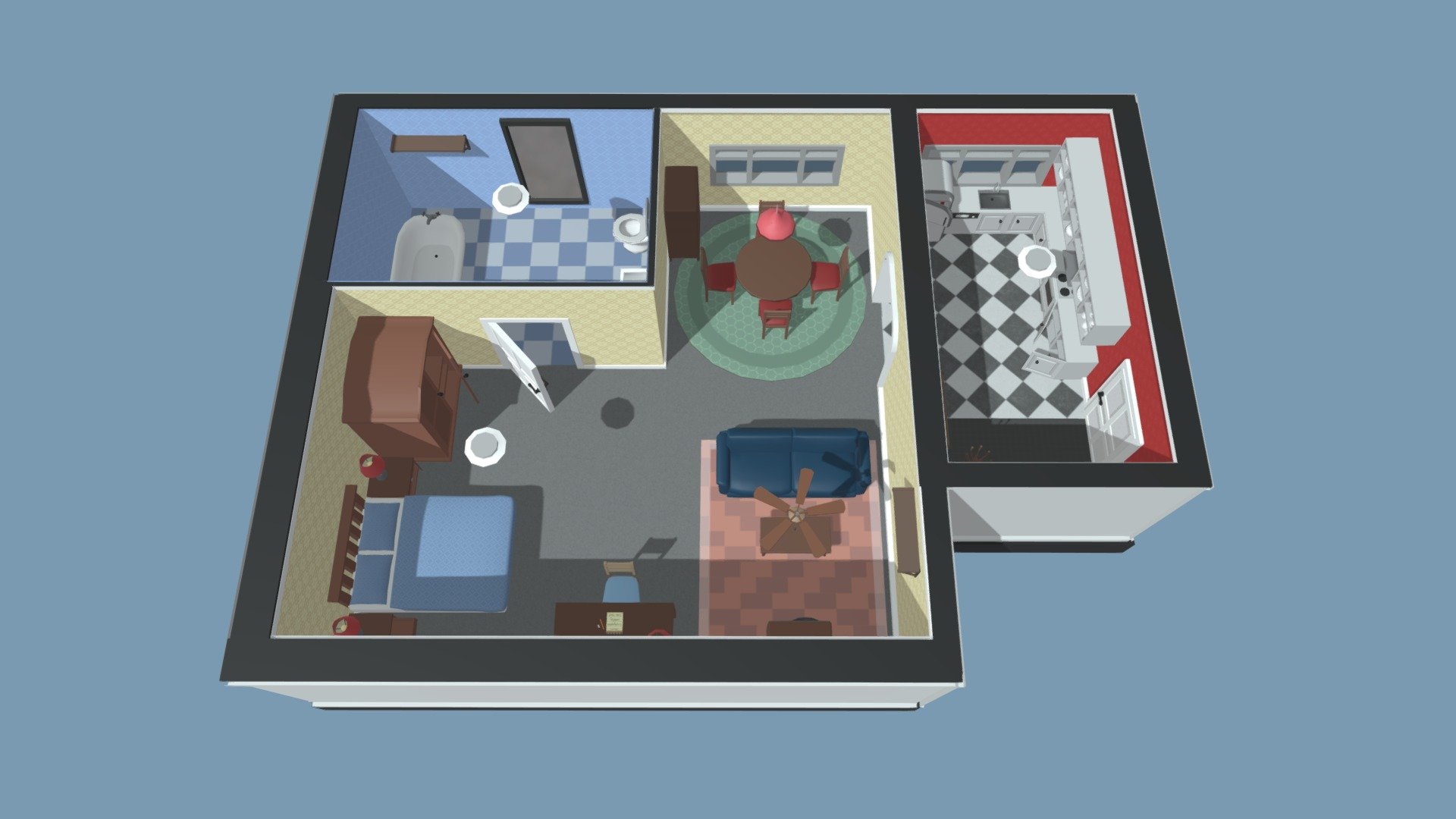 Low Poly Apartment - 3D model by EmelieHassel [f9dbc62] - Sketchfab