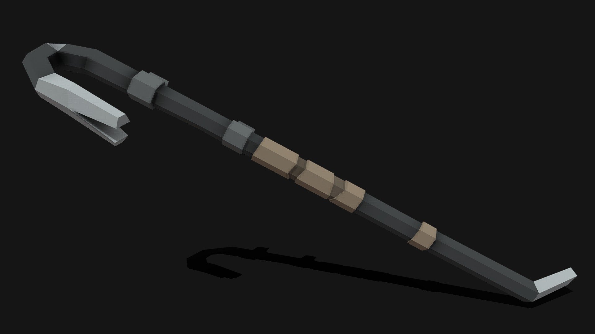 Crowbar (Low Poly) - 3D model by Likonisa (@eDU6tjT5IDwTntq) [f9de0d7 ...