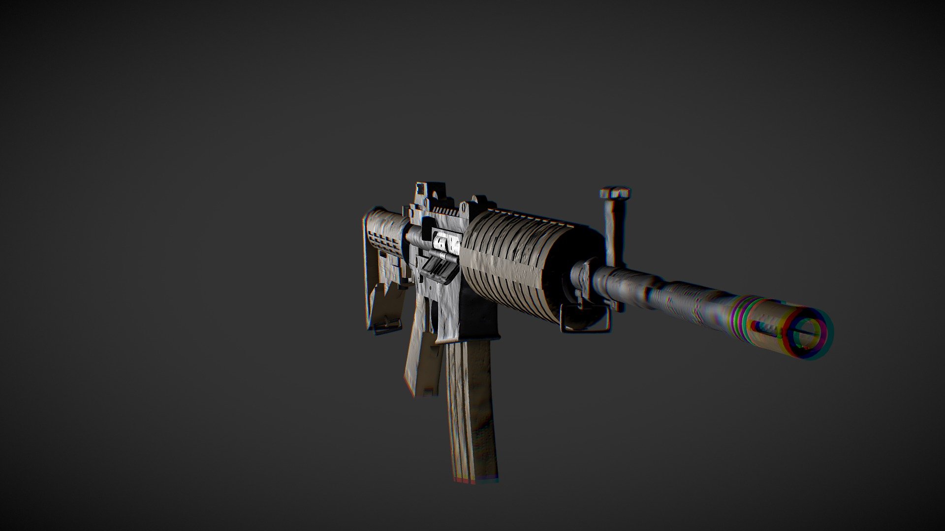 Worn Torn Desert M16 - 3D model by GolemKin (@MLGISMYNAME1) [f9dedcc ...