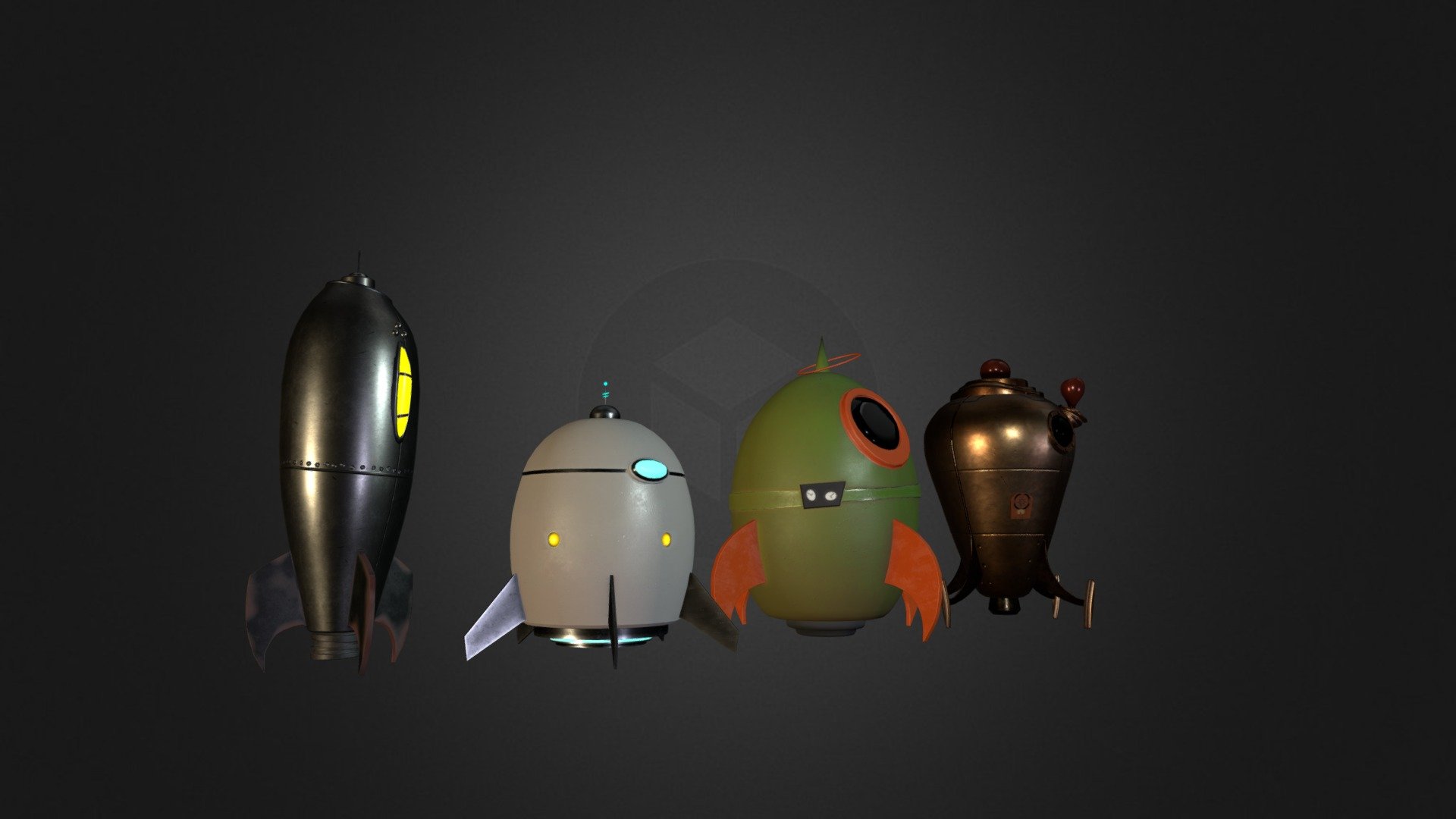 Space rockets - Buy Royalty Free 3D model by Xuss [f9dfd95] - Sketchfab ...