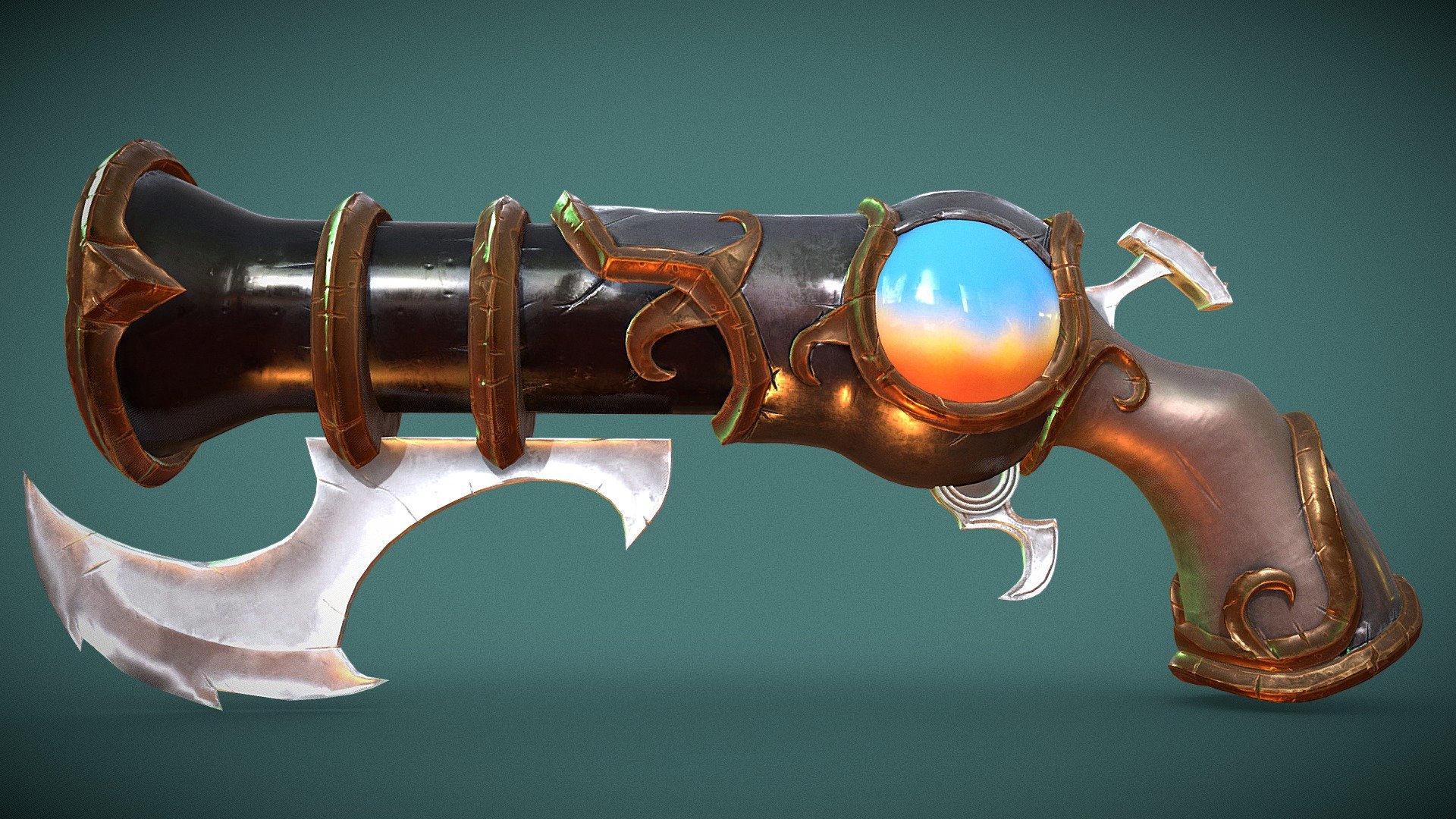 Stylized Gun - 3D model by douglaslcoelli [f9e1473] - Sketchfab