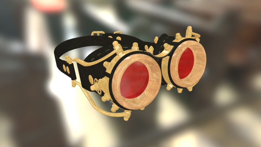 Steampunk Goggles Presentation - 3D model by stephenpreston [f9e1d9f ...
