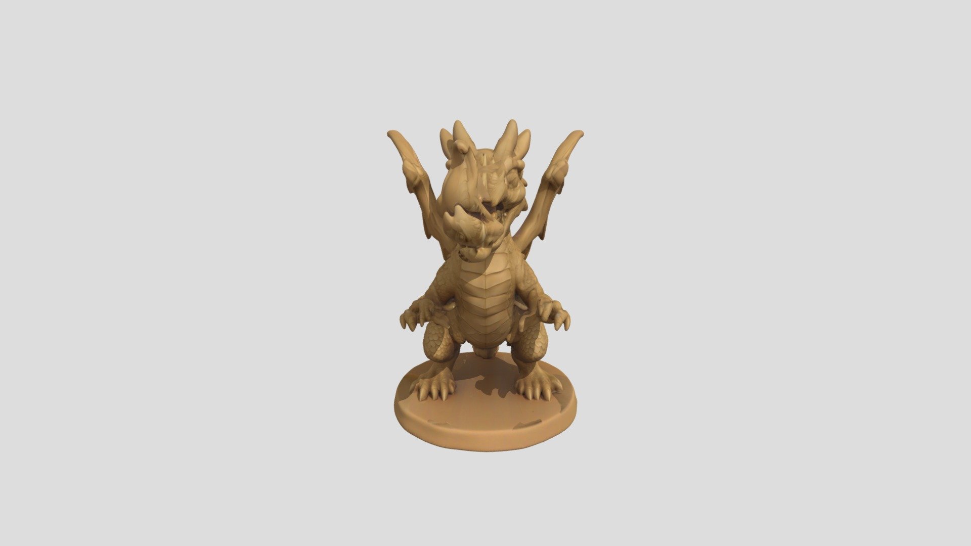 Fire Breathing Dragon Statuette - Download Free 3D model by Figment ...