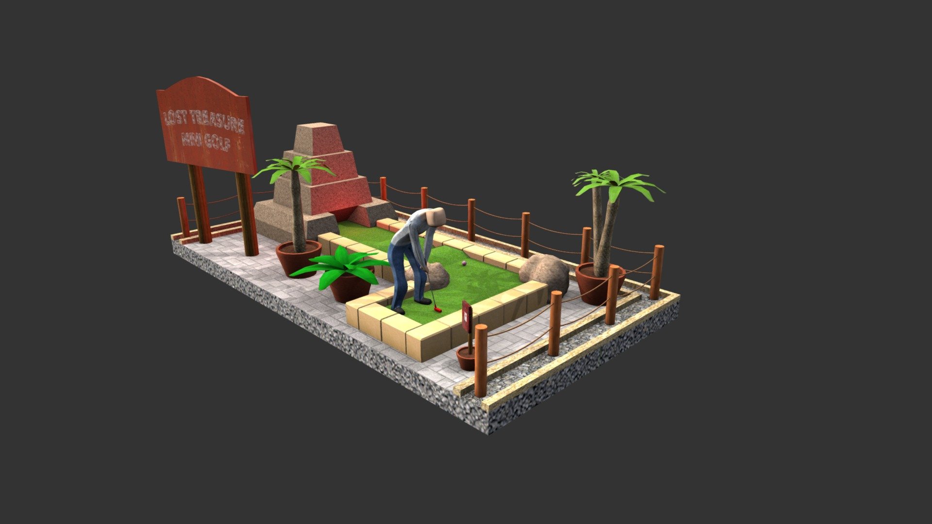 Lost Treasure Mini Golf - 3D model by samrampling [f9e5257] - Sketchfab
