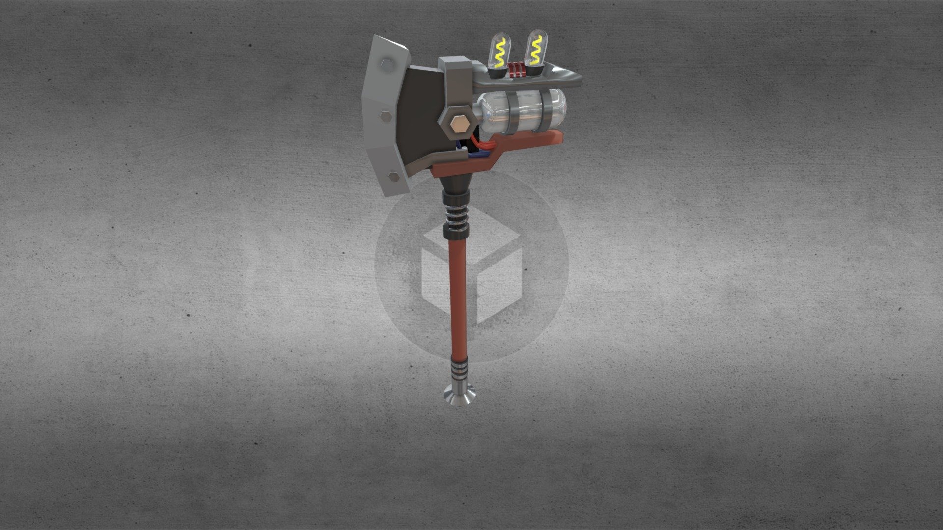 Teslapunk axe - 3D model by A1i-G [f9e72de] - Sketchfab